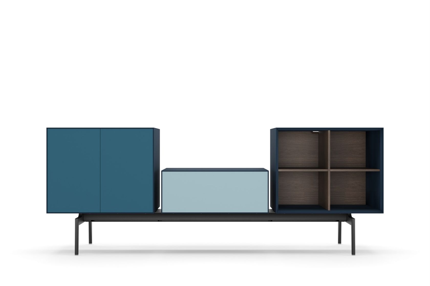 SEMITON 3 UNITS Modular MDF sideboard By Arper | design Garcia Cumini