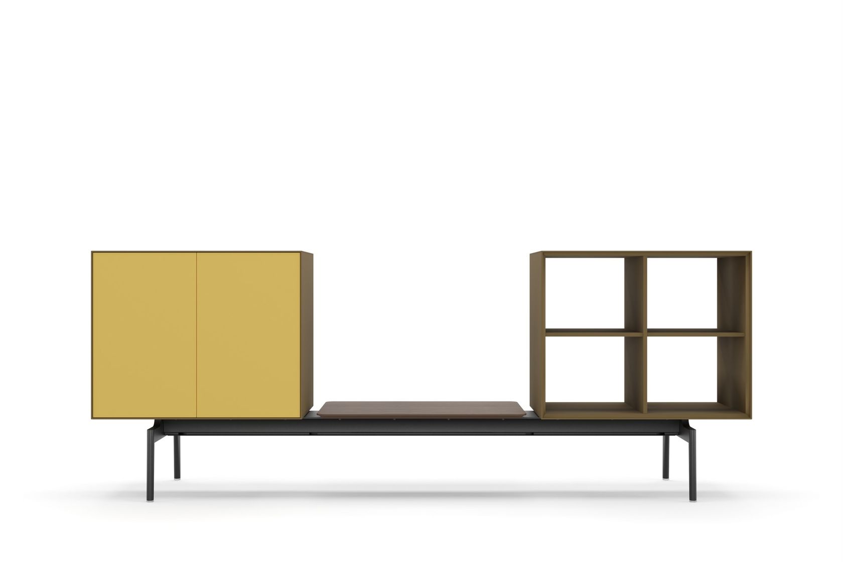 SEMITON 3 UNITS Modular MDF sideboard By Arper | design Garcia Cumini
