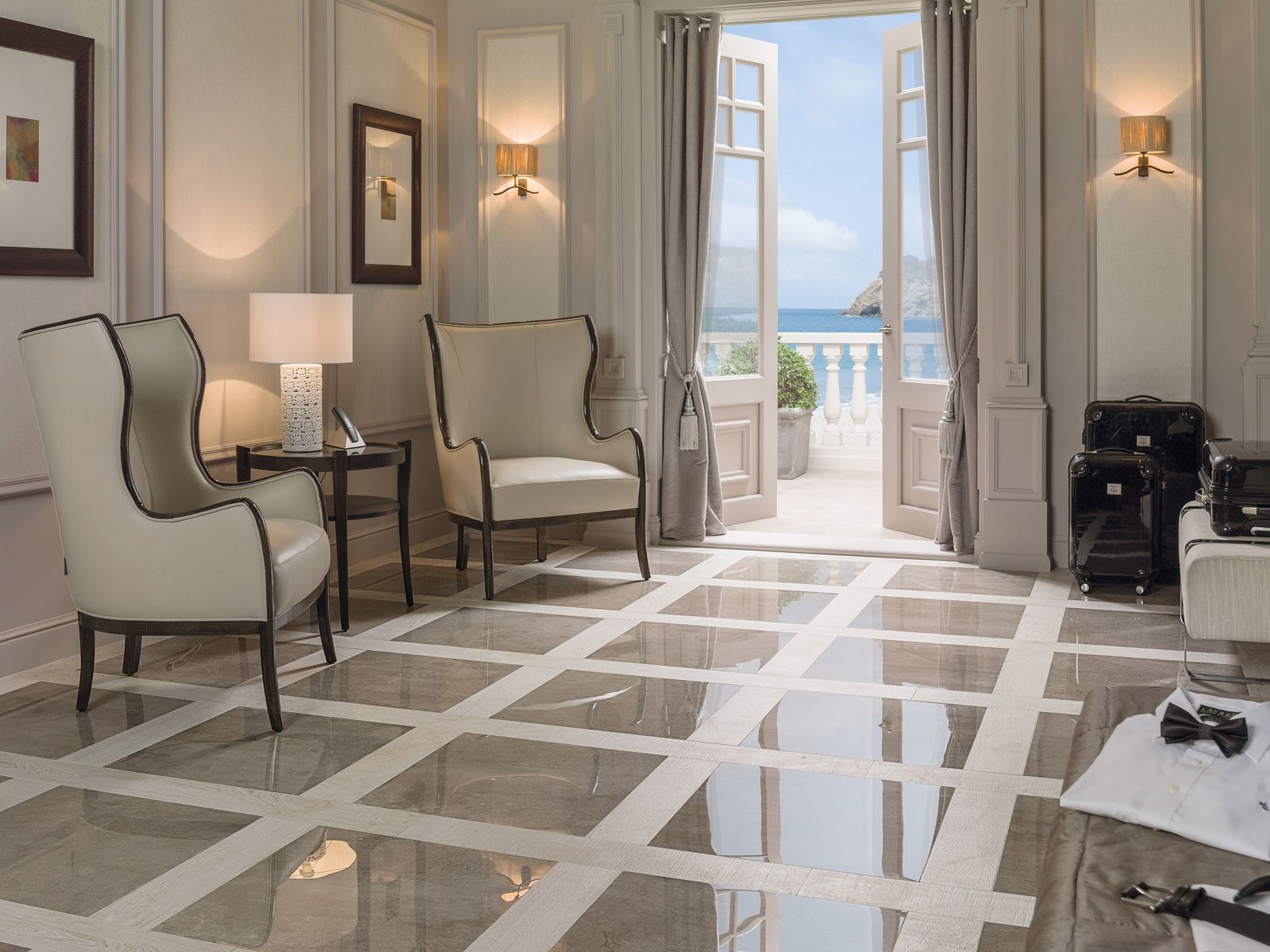 Porcelain stoneware wall/floor tiles with concrete effect SENA ACERO ...