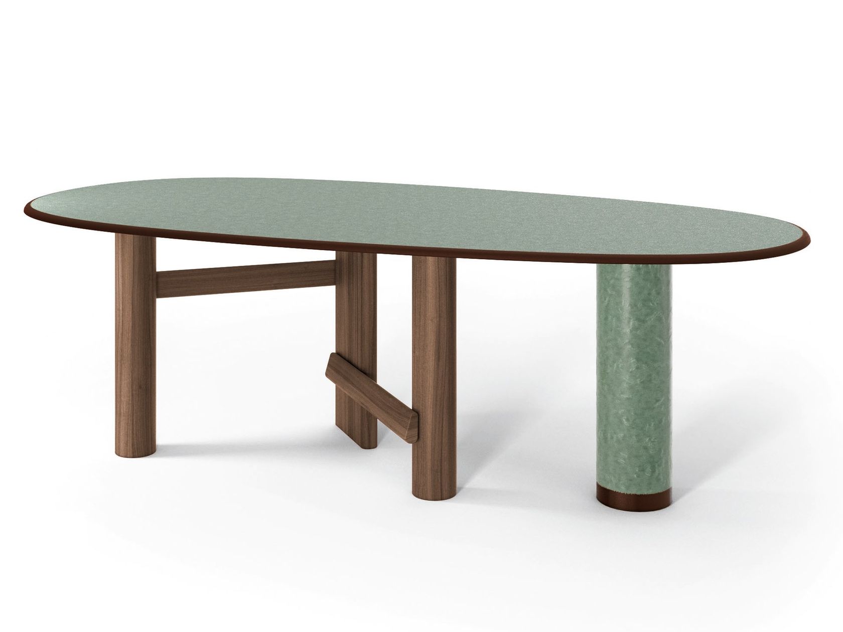 SENGU Wood and marble table By Cassina | design Patricia Urquiola