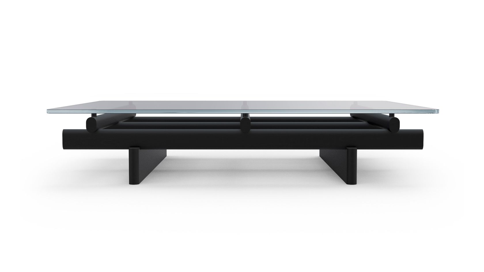 SENGU Low rectangular wood and glass coffee table By Cassina | design ...