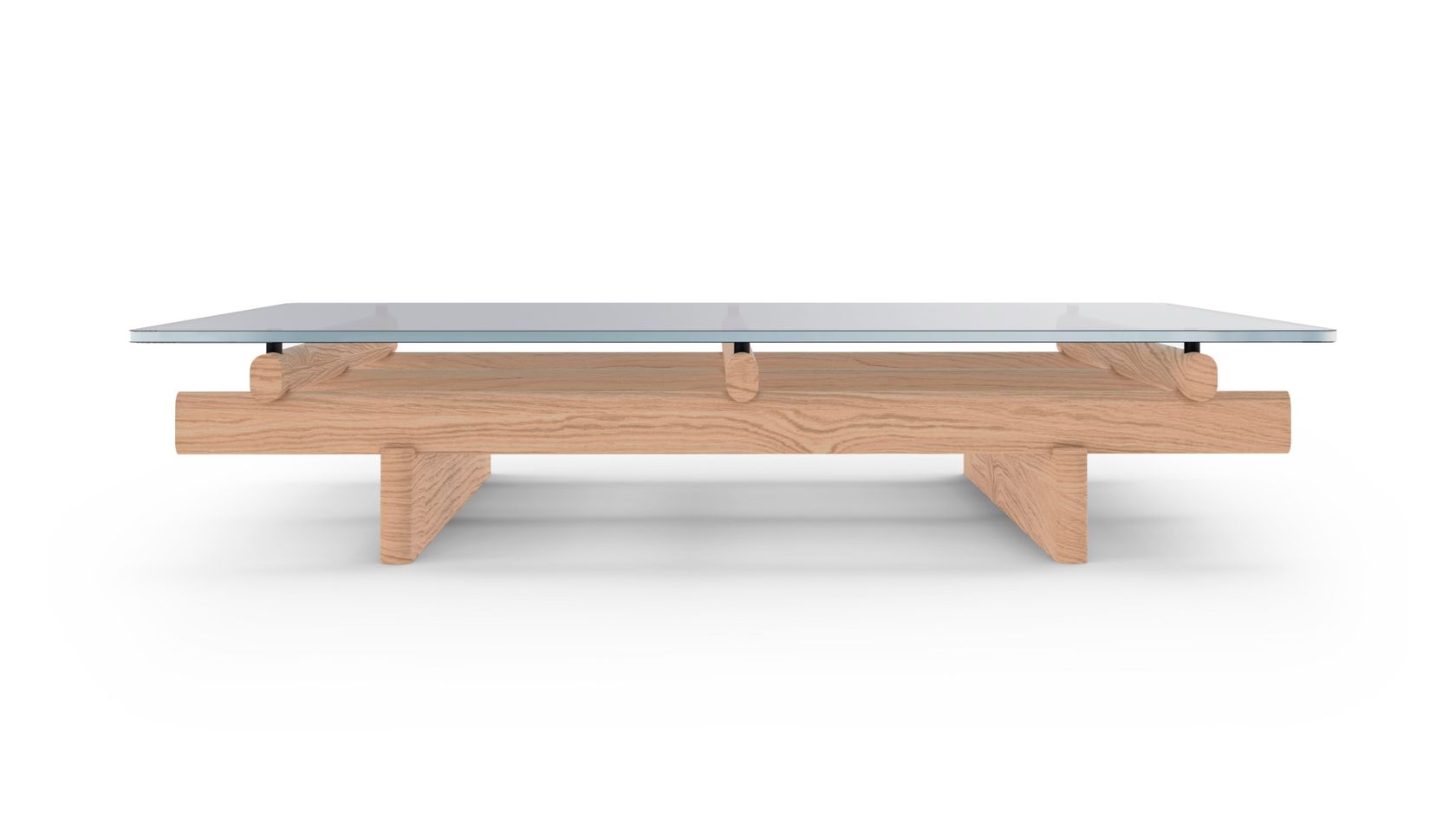 SENGU Low rectangular wood and glass coffee table By Cassina | design ...