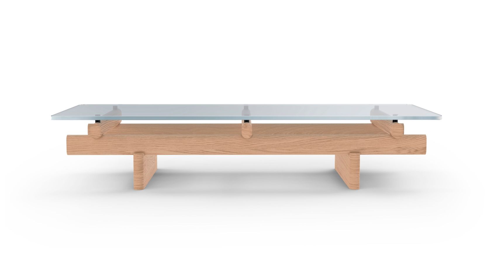 SENGU Low rectangular wood and glass coffee table By Cassina | design ...
