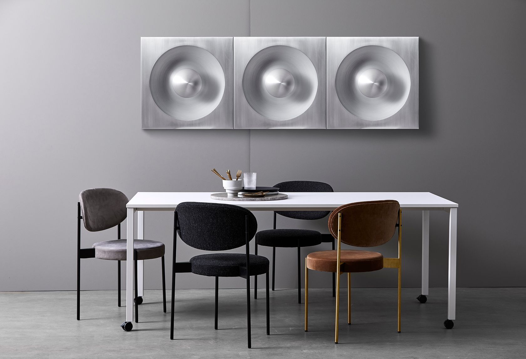 SERIES 430 Upholstered fabric chair By Verpan