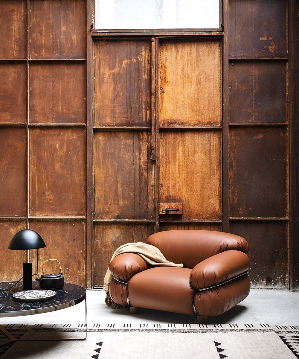 SESANN | Leather armchair By Tacchini design Gianfranco Frattini