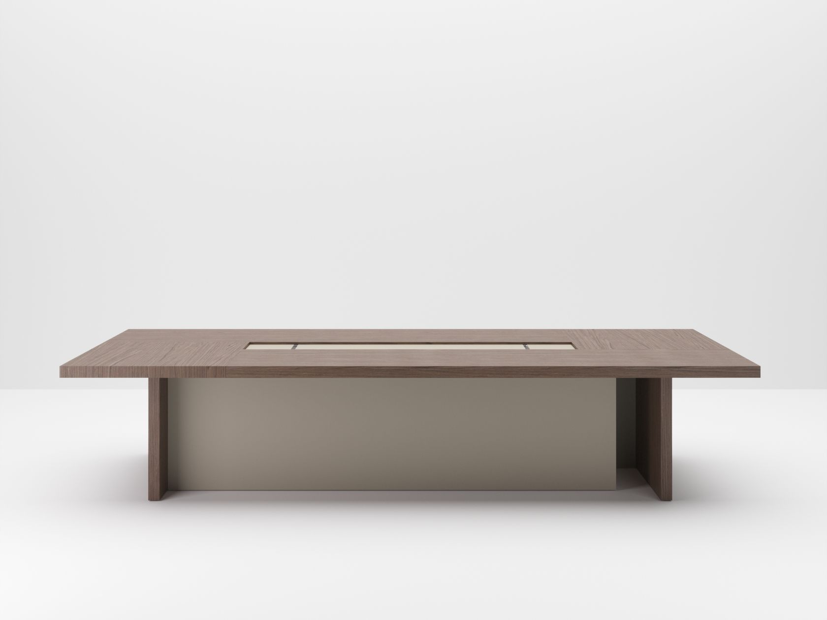 SESSANTA Rectangular wooden meeting table By PROF