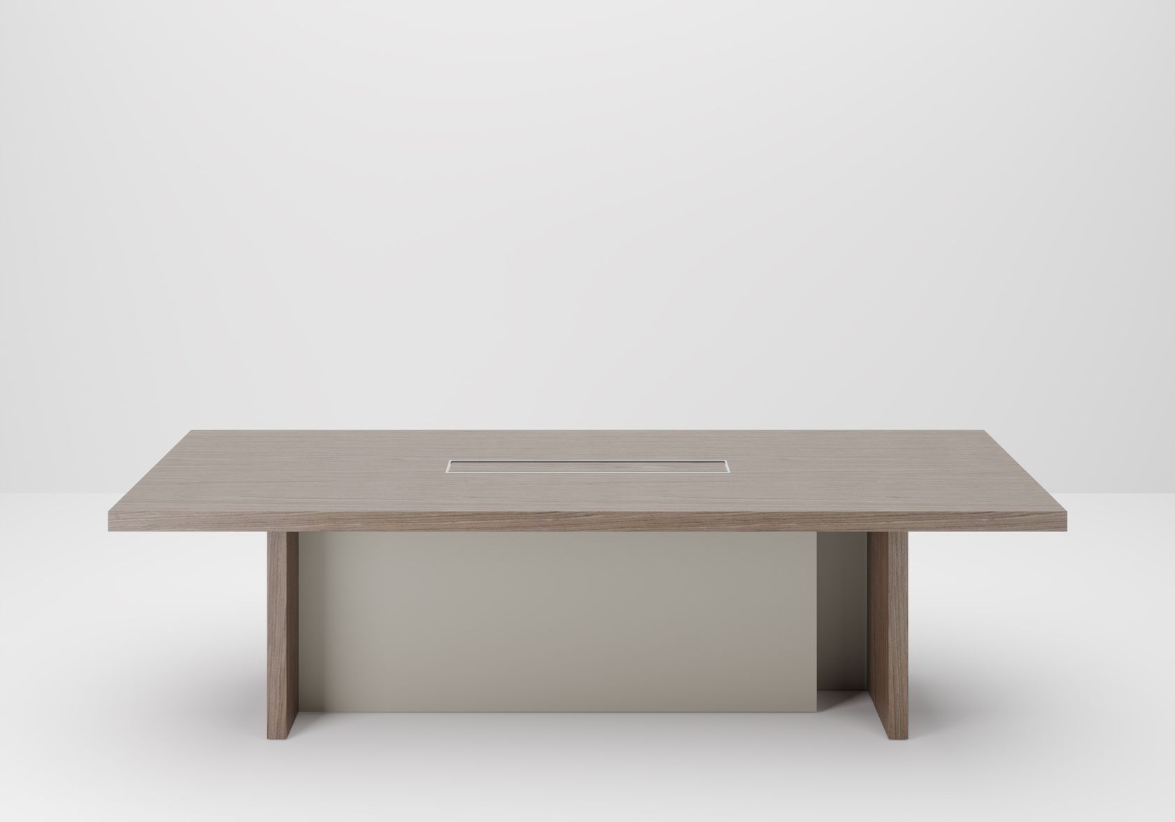 SESSANTA Rectangular wooden meeting table By PROF
