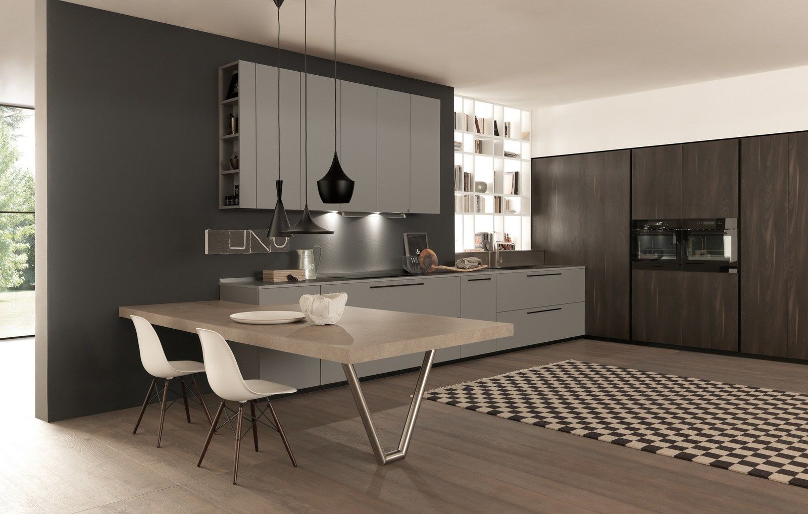 SETA | Kitchen with peninsula Seta Collection By Floritelli Cucine