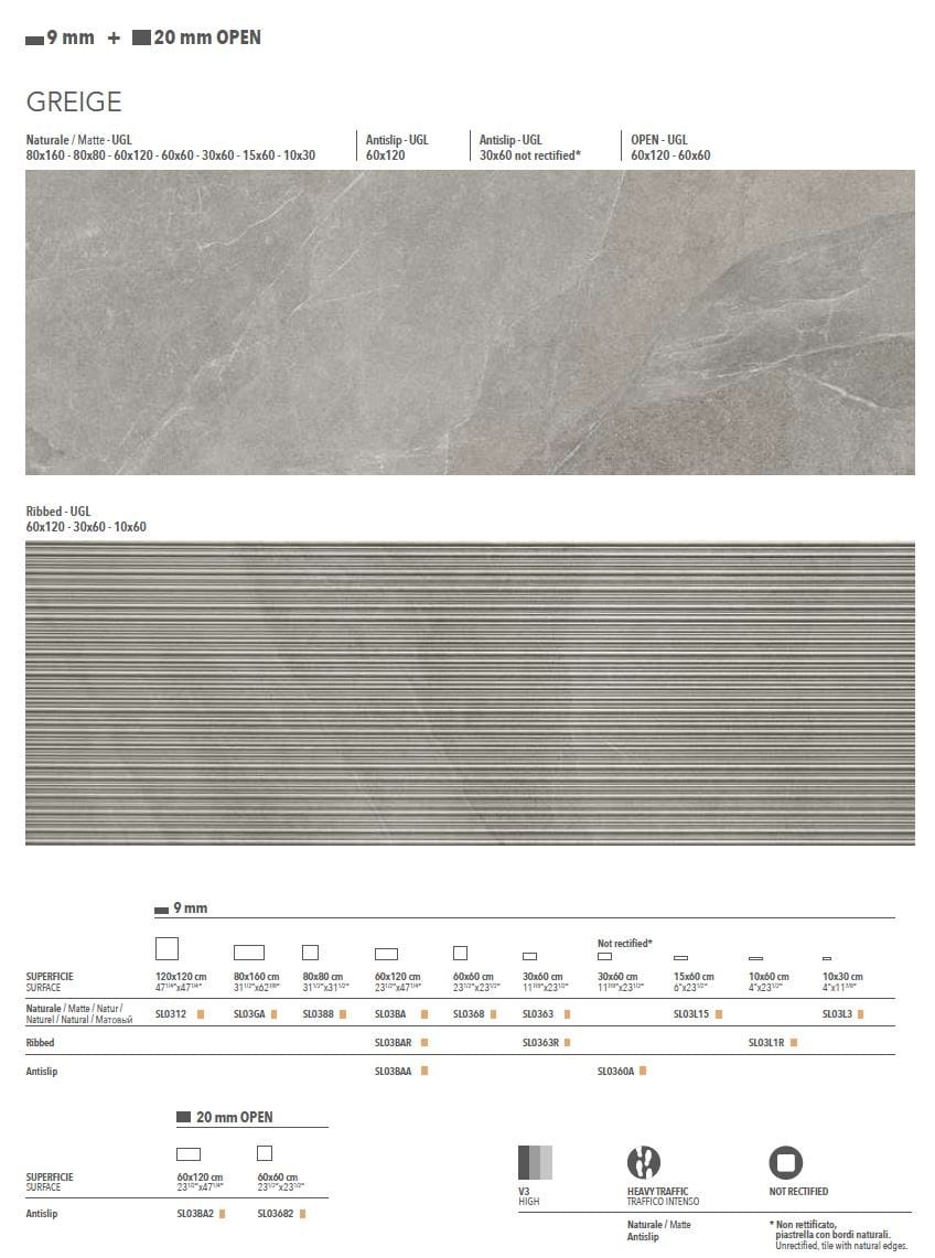 SHALE GREIGE Porcelain stoneware wall/floor tiles with stone effect By ...