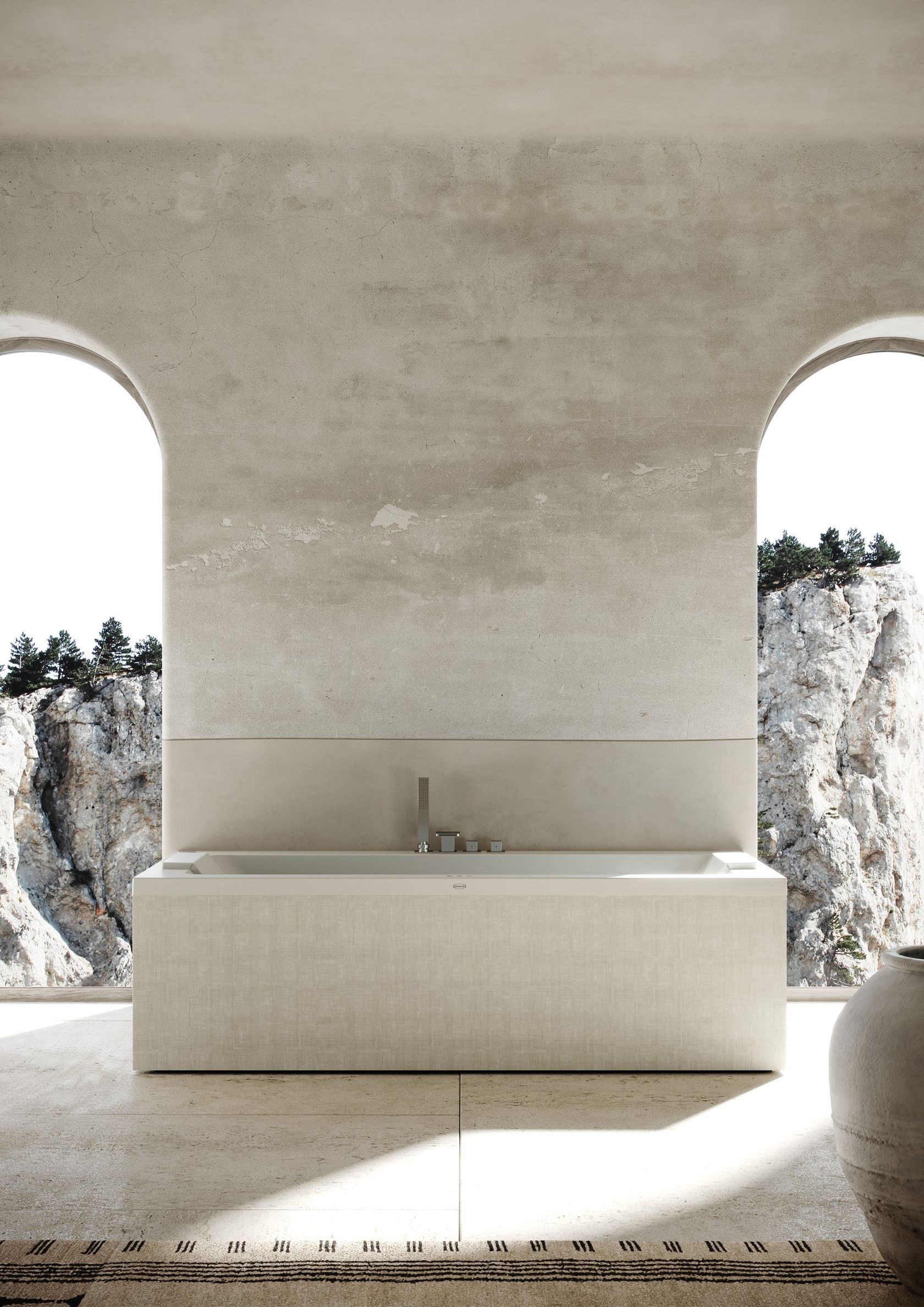 SHARP DOUBLE 2 seater hydromassage rectangular bathtub By Jacuzzi ...