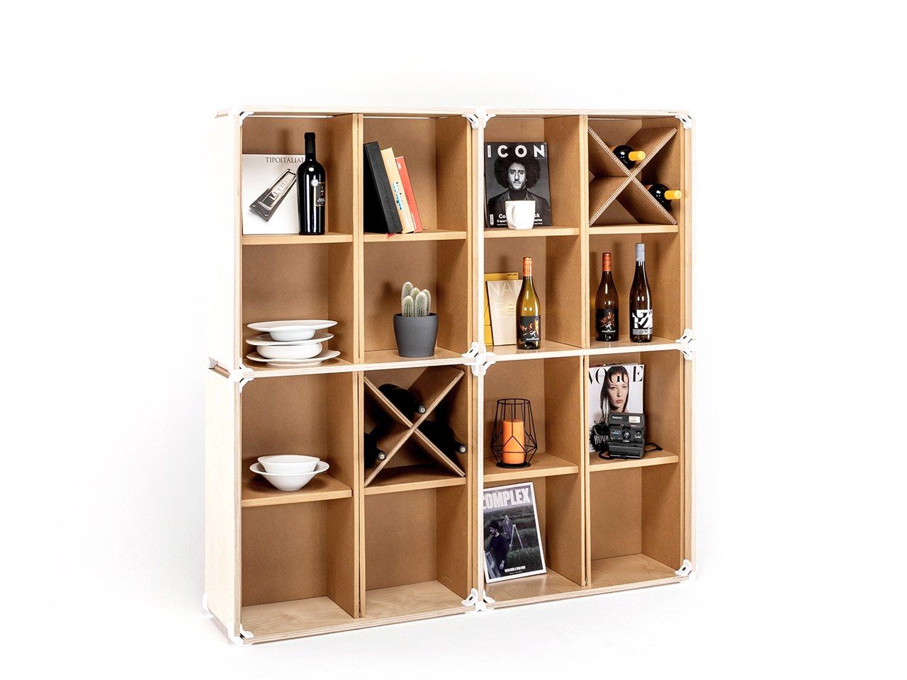 Open freestanding birch bookcase SHELF Organizer Collection By PlayWood