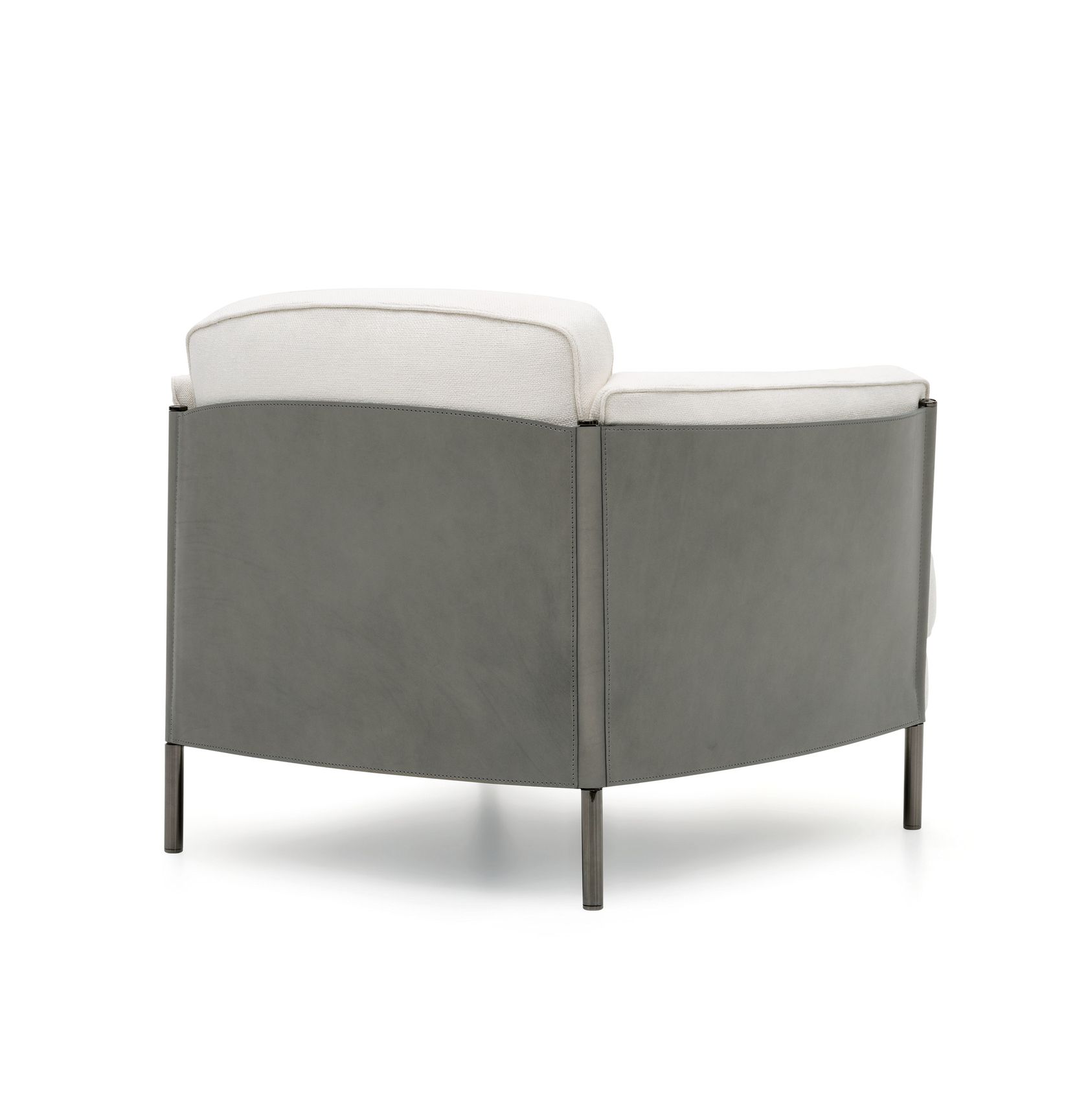 SHELLEY Fabric armchair with armrests By Minotti | design GamFratesi