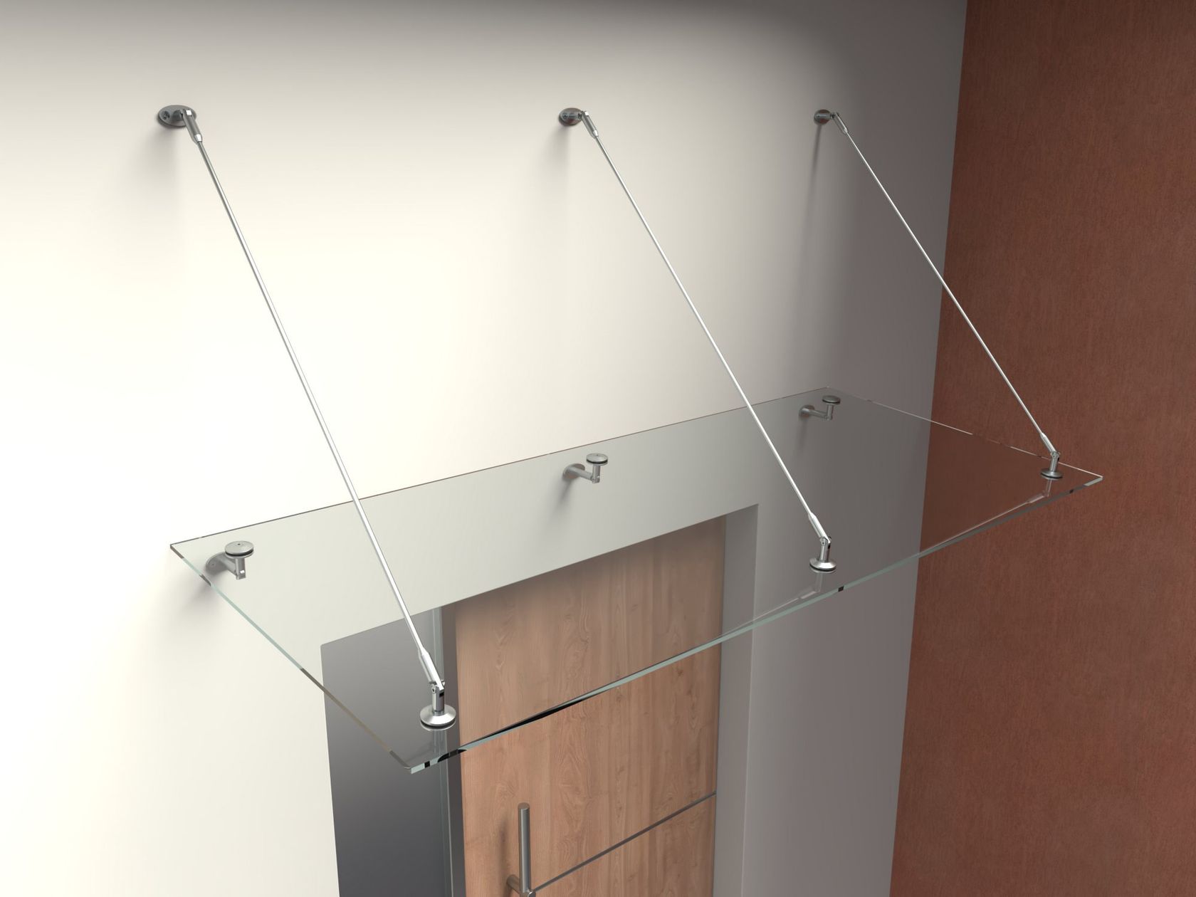 Glass door canopy SHELTER SYSTEM By GH ITALY