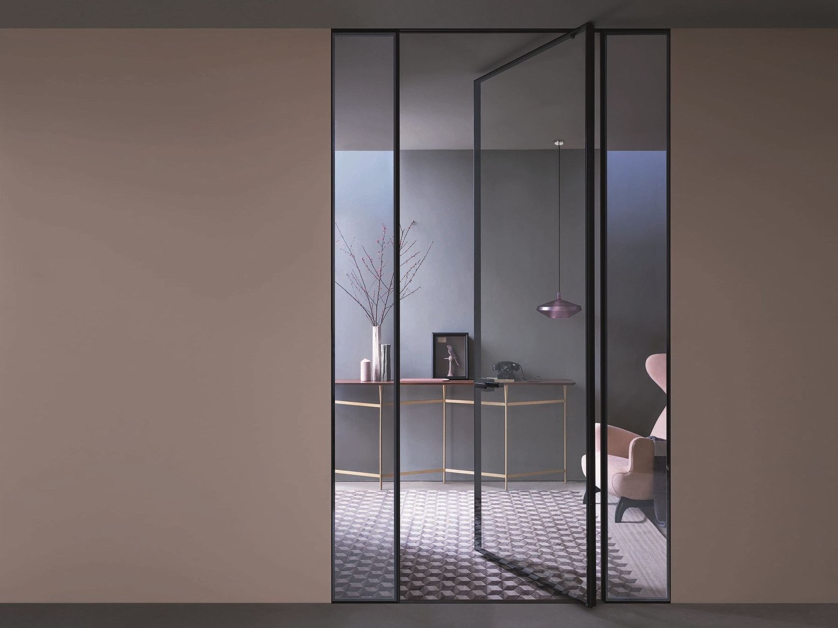 SHOIN PIVOT Puerta pivotante en aluminio y vidrio By Lualdi | design ...