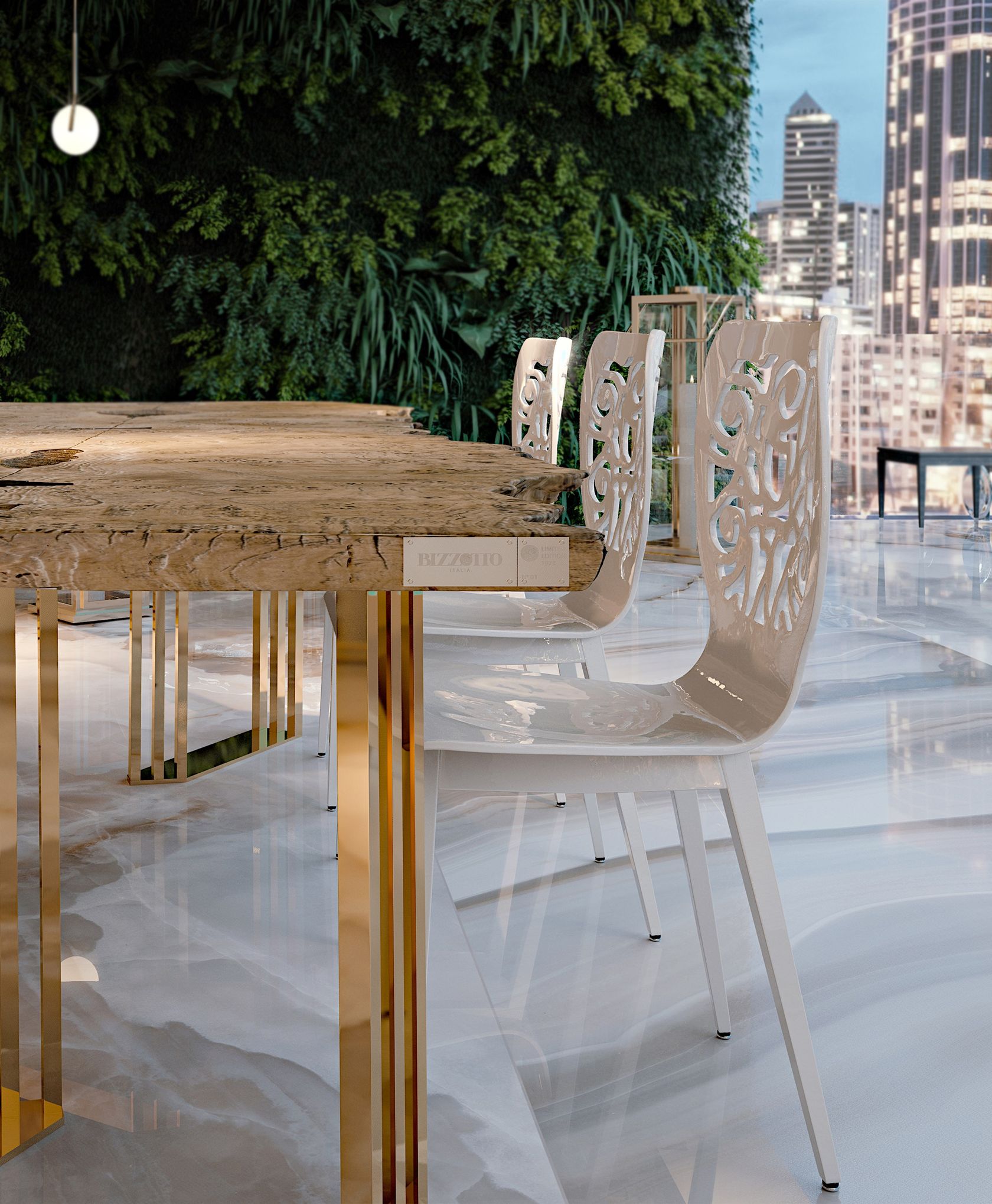 SIDNEY Briar table By Bizzotto Italia