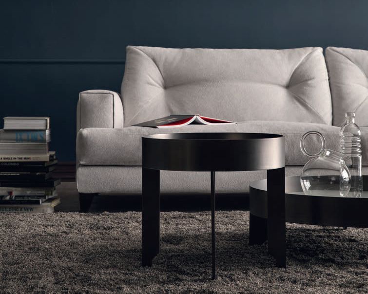 Round glass and steel coffee table SIEVE By Bodema design NCB ARCHITETTURA
