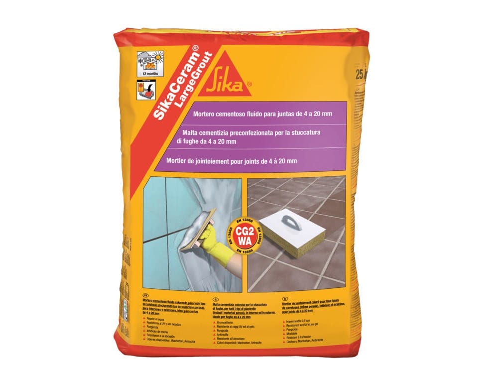 Selante cimentício SIKACERAM® LARGEGROUT By SIKA ITALIA