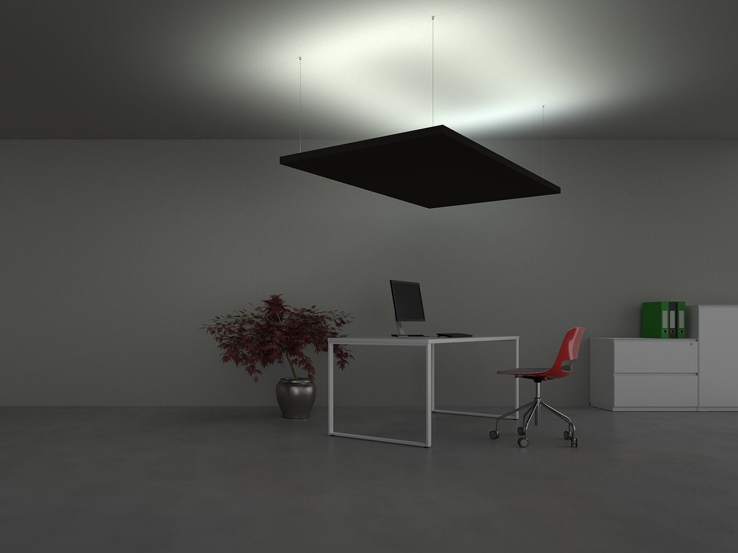 SILENTE | Hanging acoustic panel with Integrated Lighting By Caruso ...