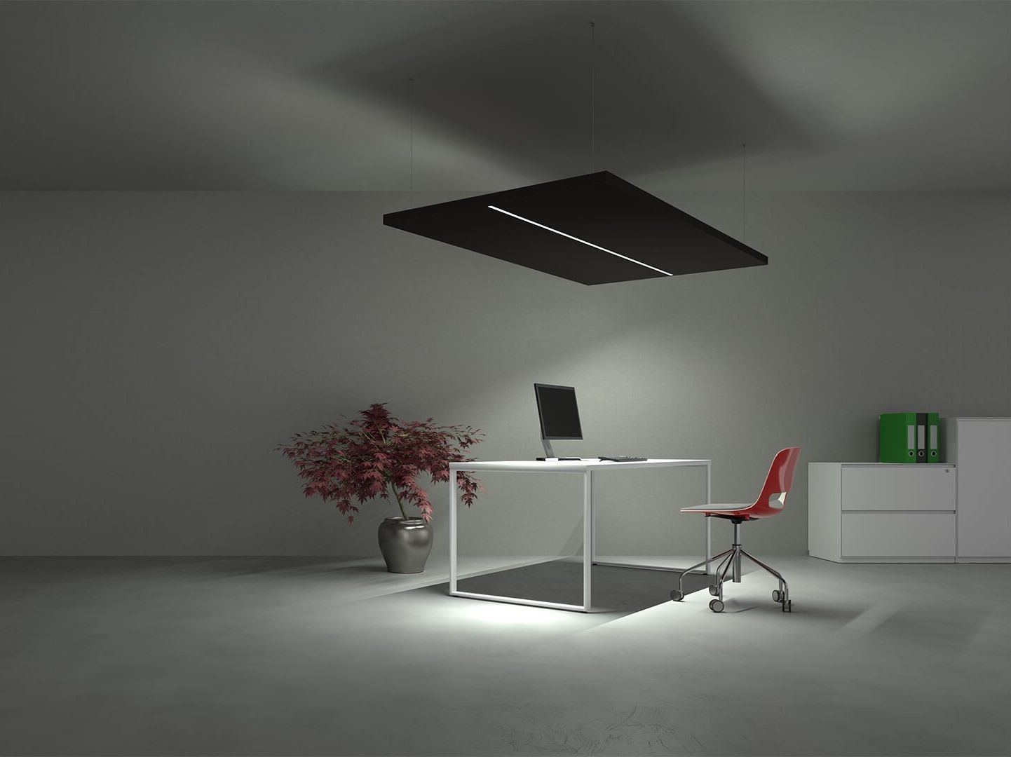 SILENTE | Hanging acoustic panel with Integrated Lighting By Caruso ...