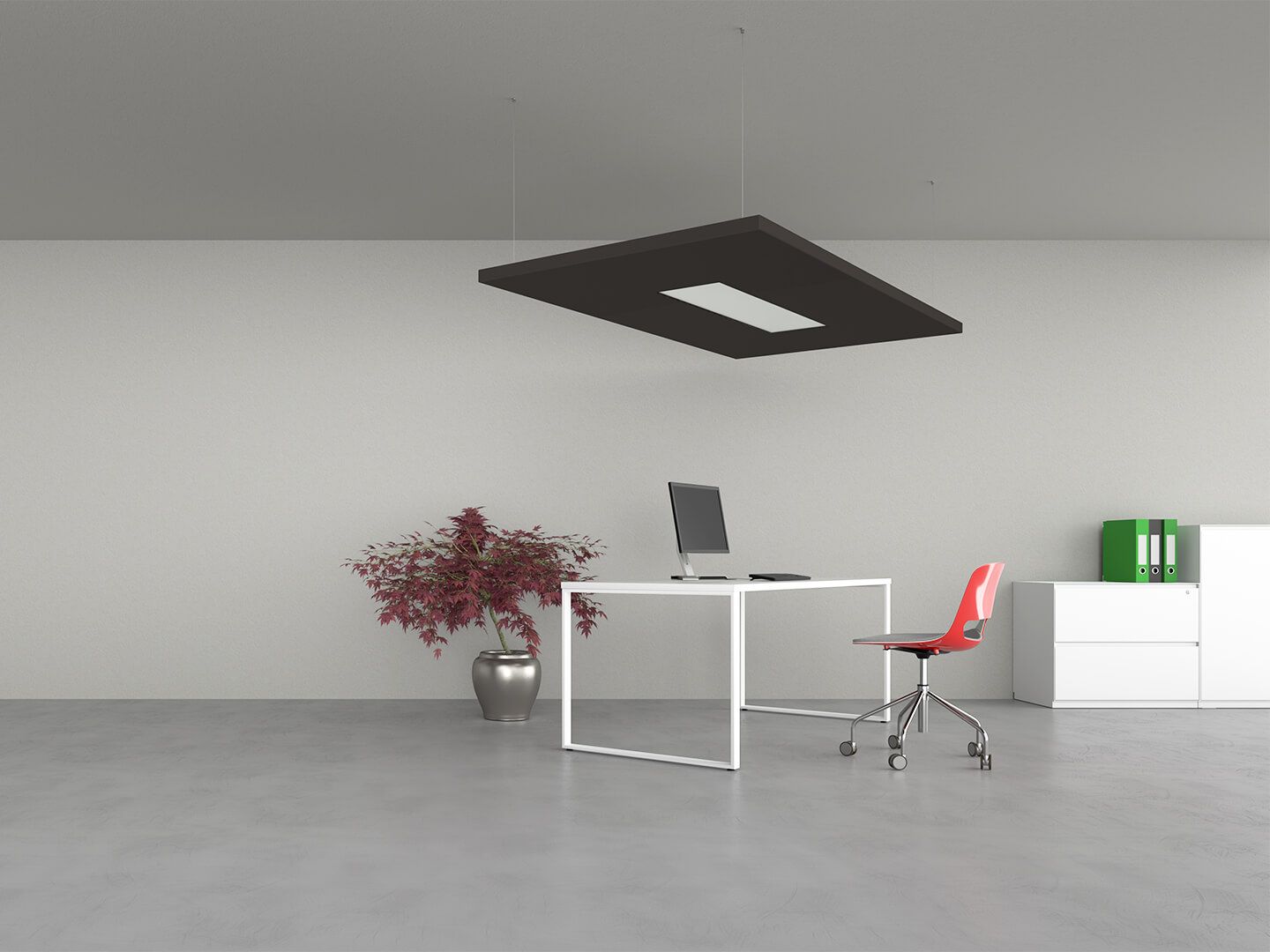 SILENTE | Hanging acoustic panel with Integrated Lighting By Caruso ...