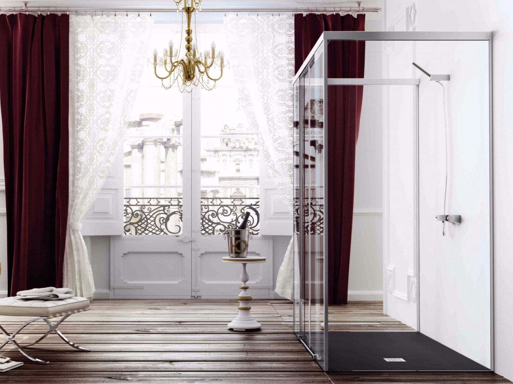 Anti-slip flush fitting custom Silexpol® shower tray SILEX EXTRAPIANO ...