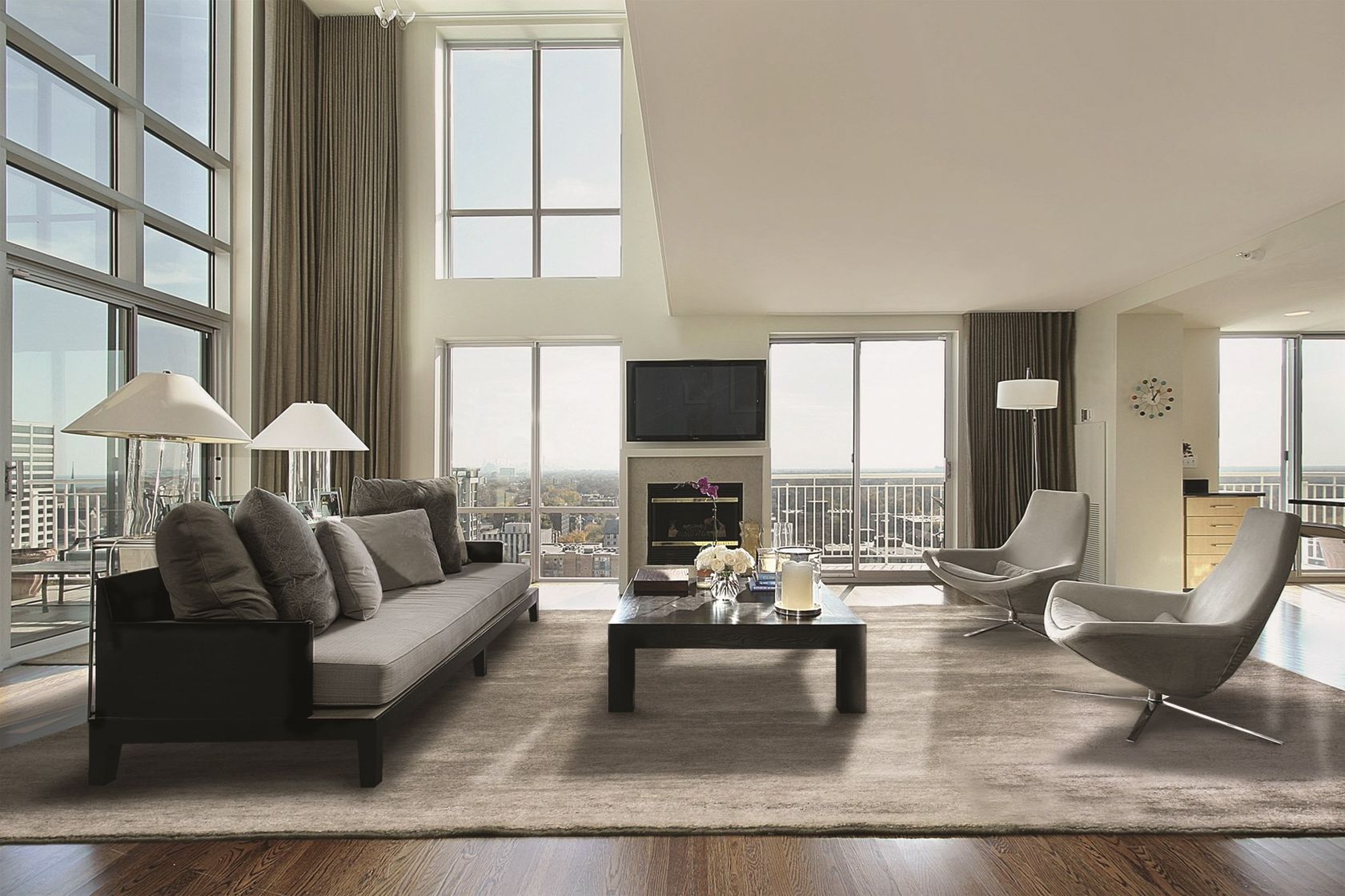 Solid-color rectangular rug SILKY Luxury Collection By Angelo