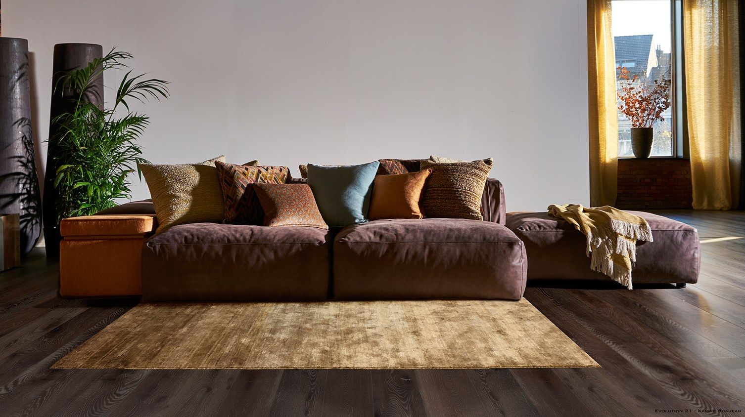 Solid-color rectangular rug SILKY Luxury Collection By Angelo