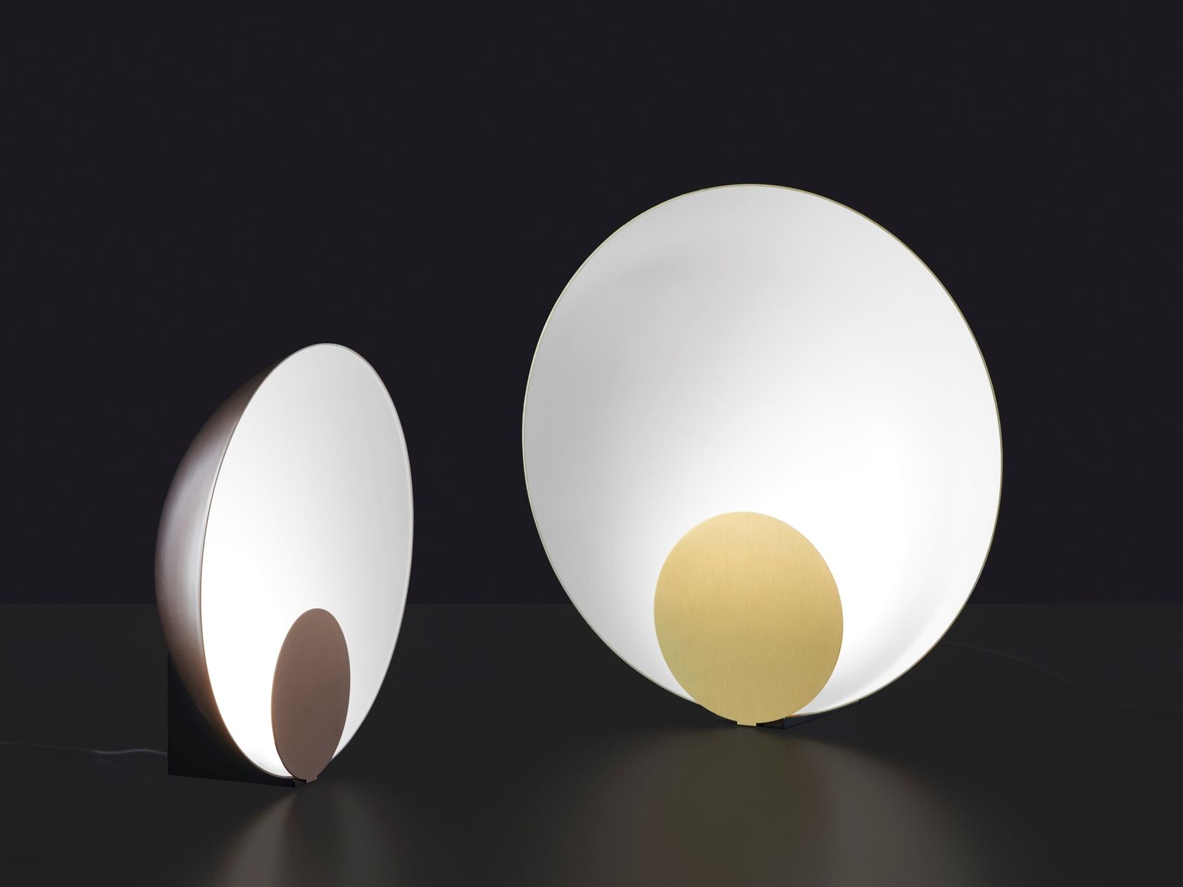 LED indirect light metal table lamp SIRO By Oluce