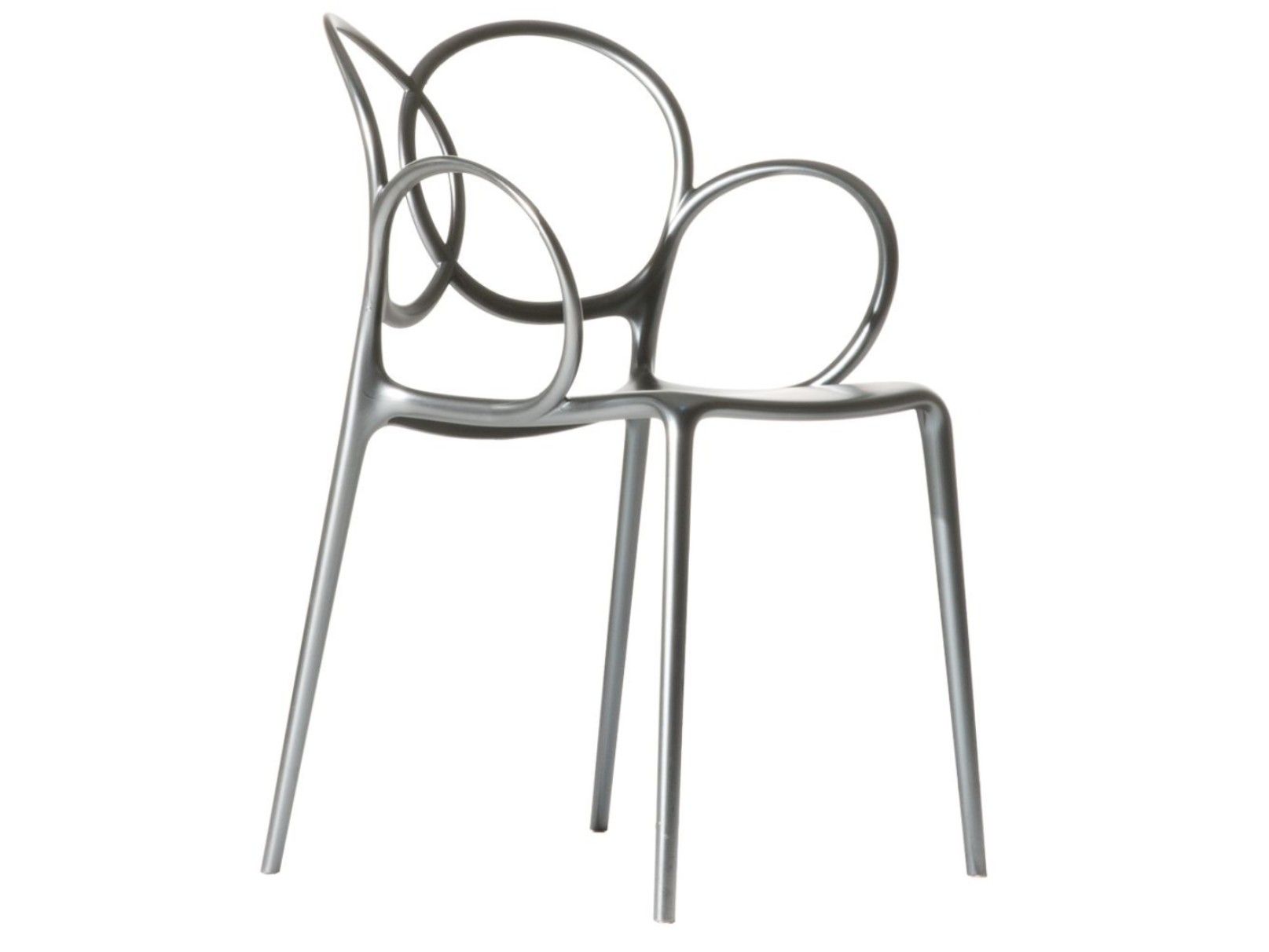 SISSI Chair with armrests in polypropylene with metal finish By Driade ...