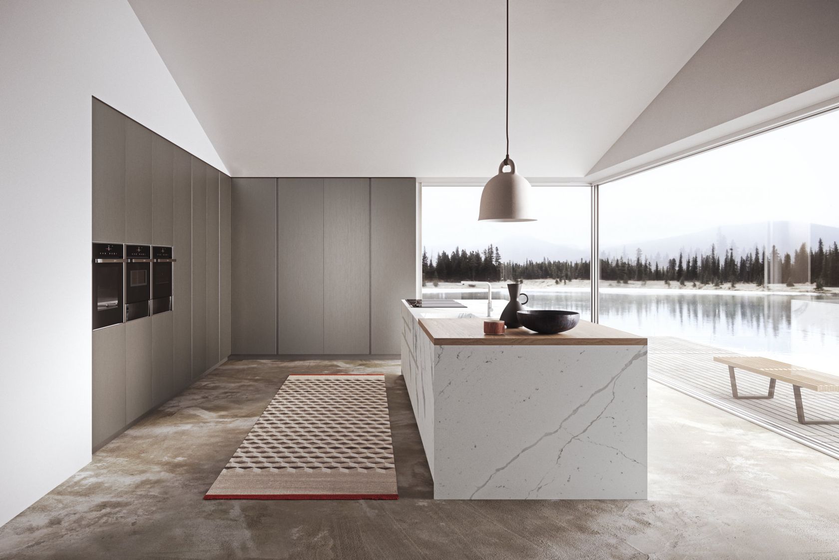 Laminam® kitchen with island SISTEMA 22.2 - ENVIRONMENT 10 Sistema 22.2 ...