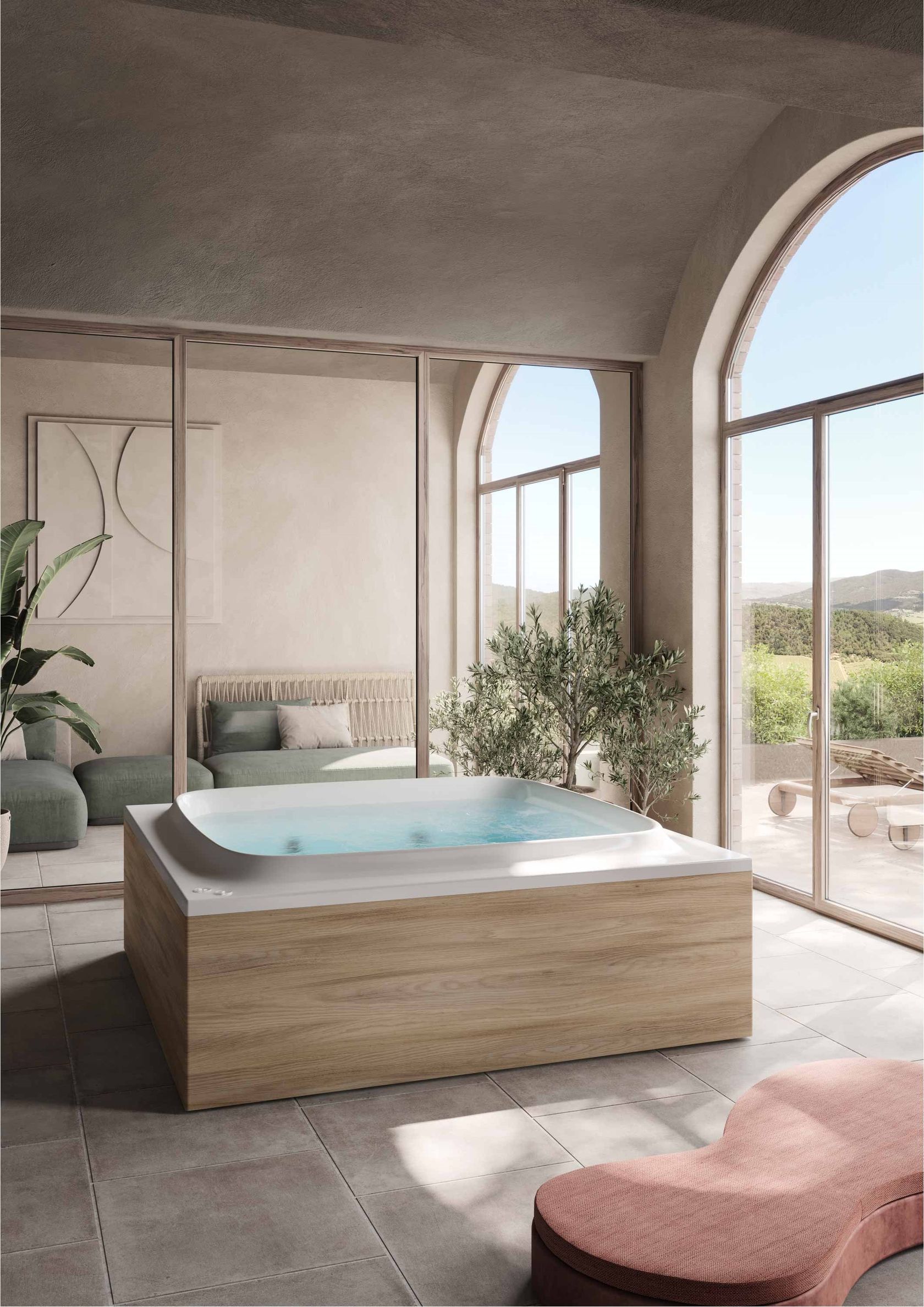 SKYLINE Hydromassage hot tub with chromotherapy By Jacuzzi® | design ...