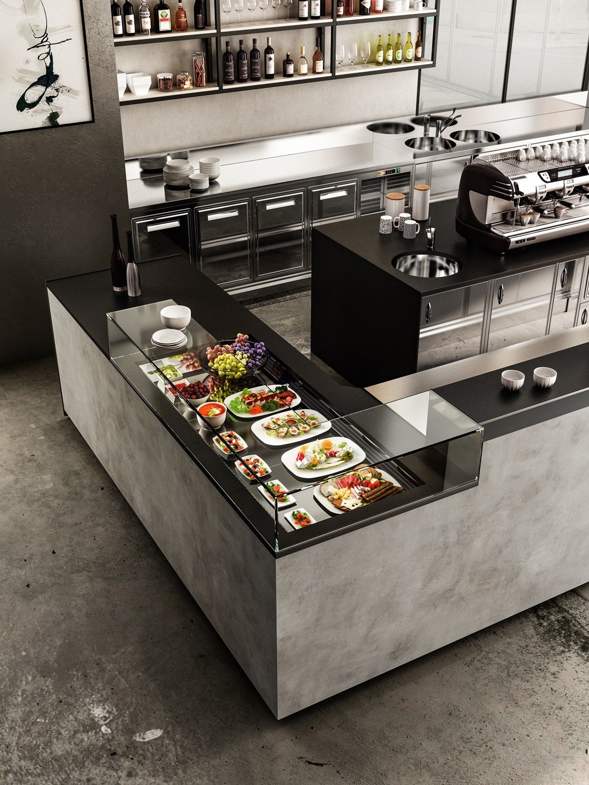 SLACK Barra de bar en laminado By Frigomeccanica