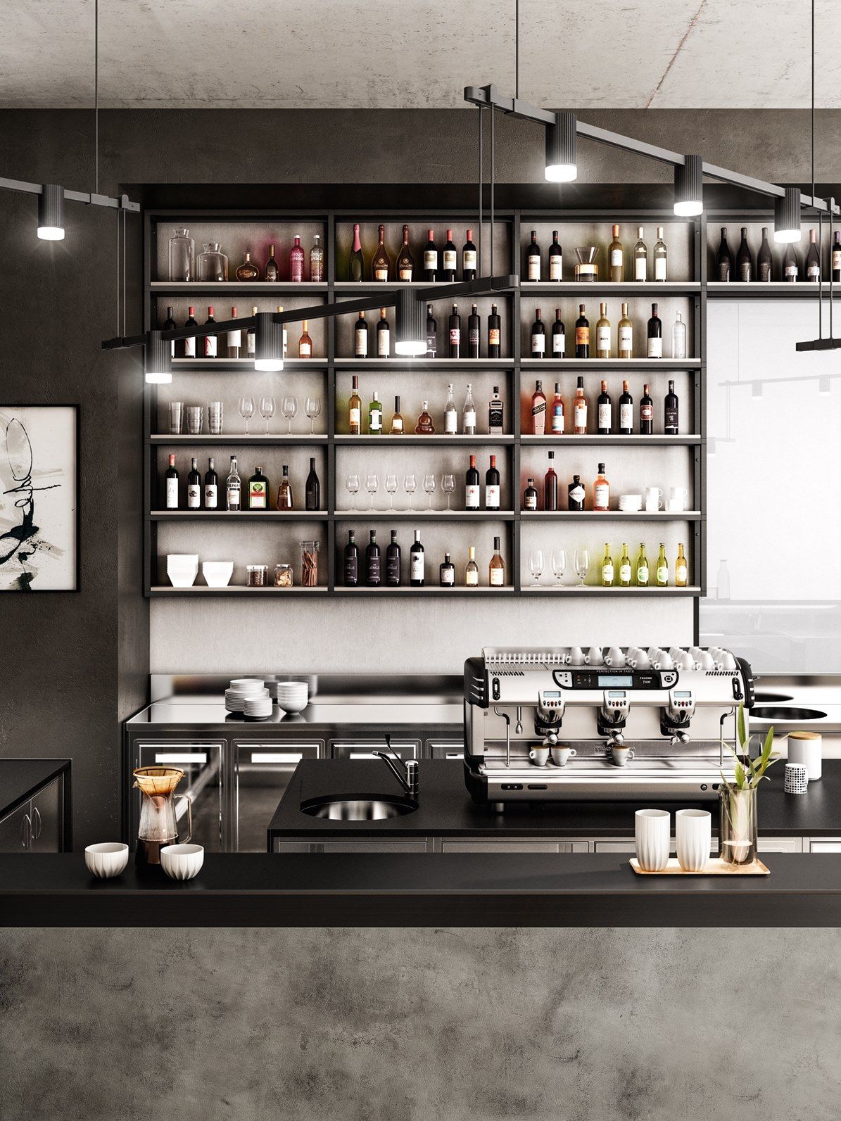 SLACK Barra de bar en laminado By Frigomeccanica