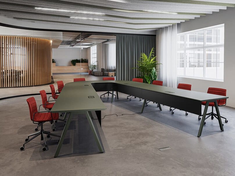 SLIDE CONNECT | Conference table Modular conference table By RENZ ...