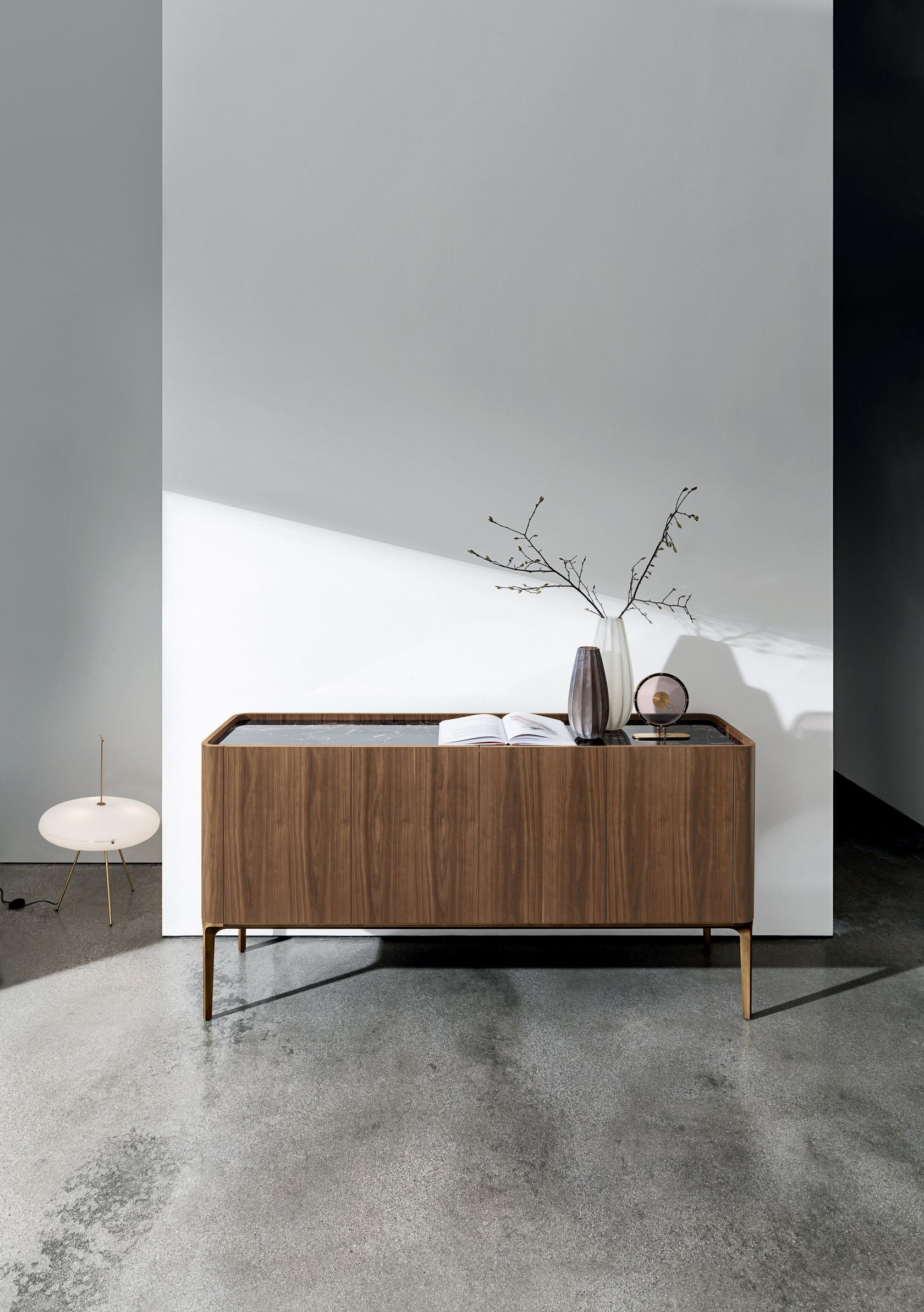 SLIM Wooden sideboard with doors By Sovet italia | design Matthias Demacker