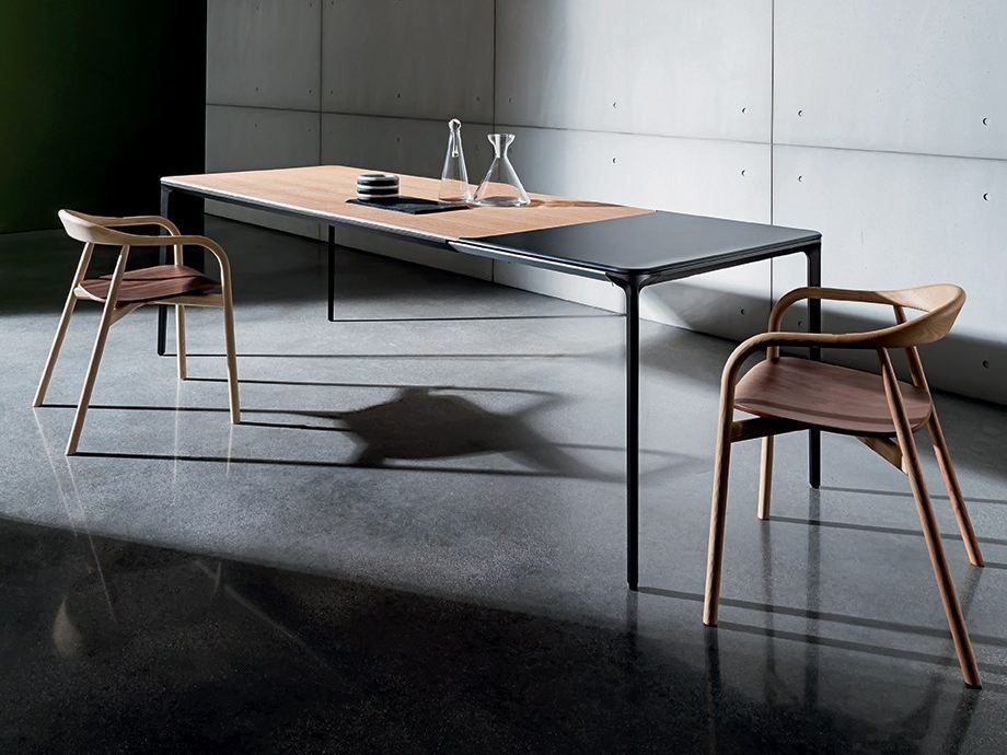 SLIM WOOD | Extending table By Sovet italia design Matthias Demacker