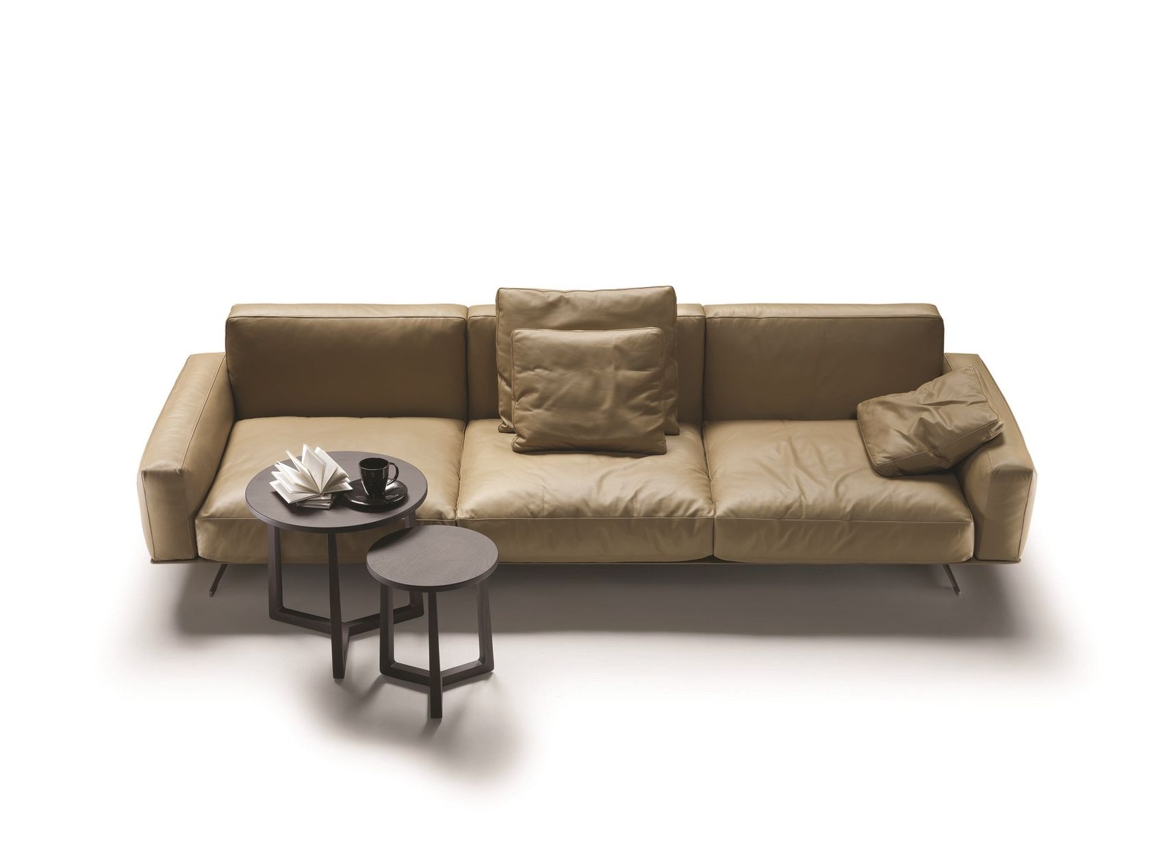 SOFT DREAM - SOFT DREAM LARGE 3 seater leather sofa with removable cover By Flexform | design ...