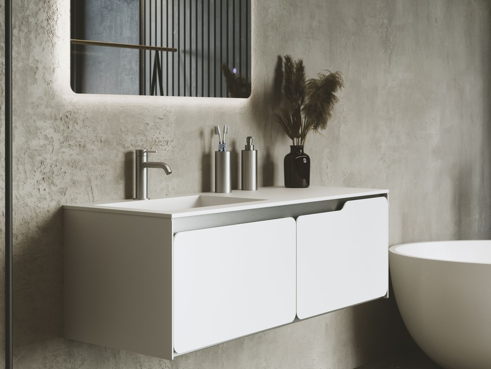 SOLIDO | Single vanity unit Solido Collection By SDR CERAMICHE