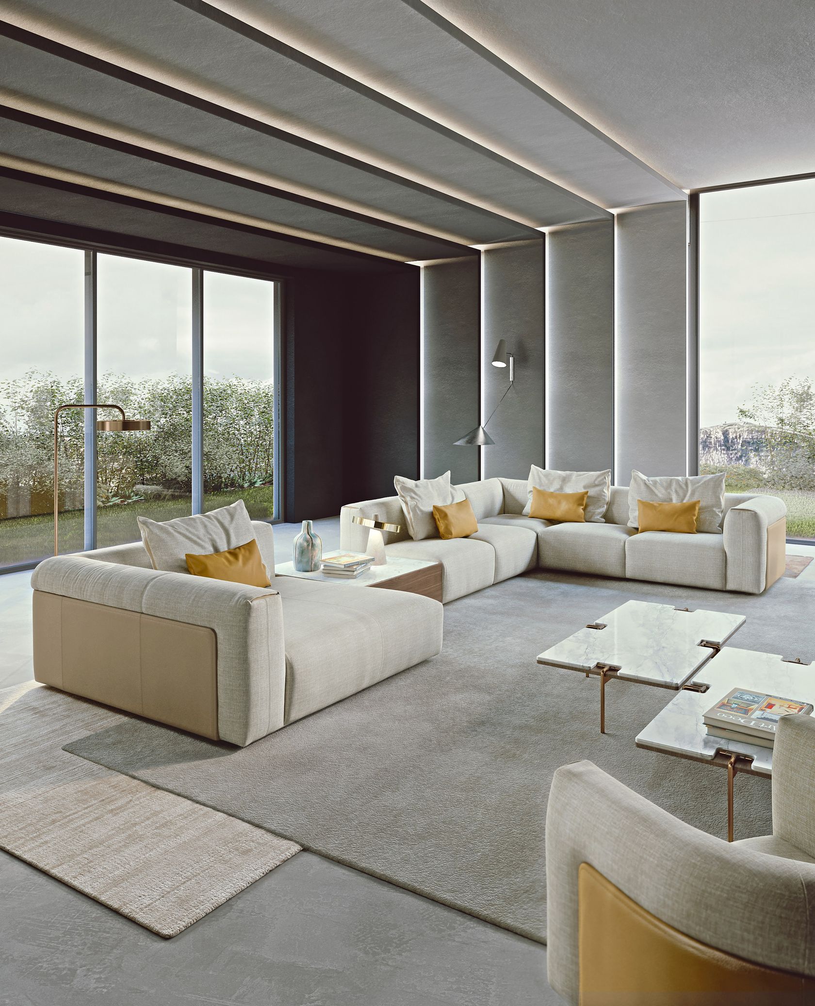 SOUL | Divano componibile By Turri design Giuseppe Viganò