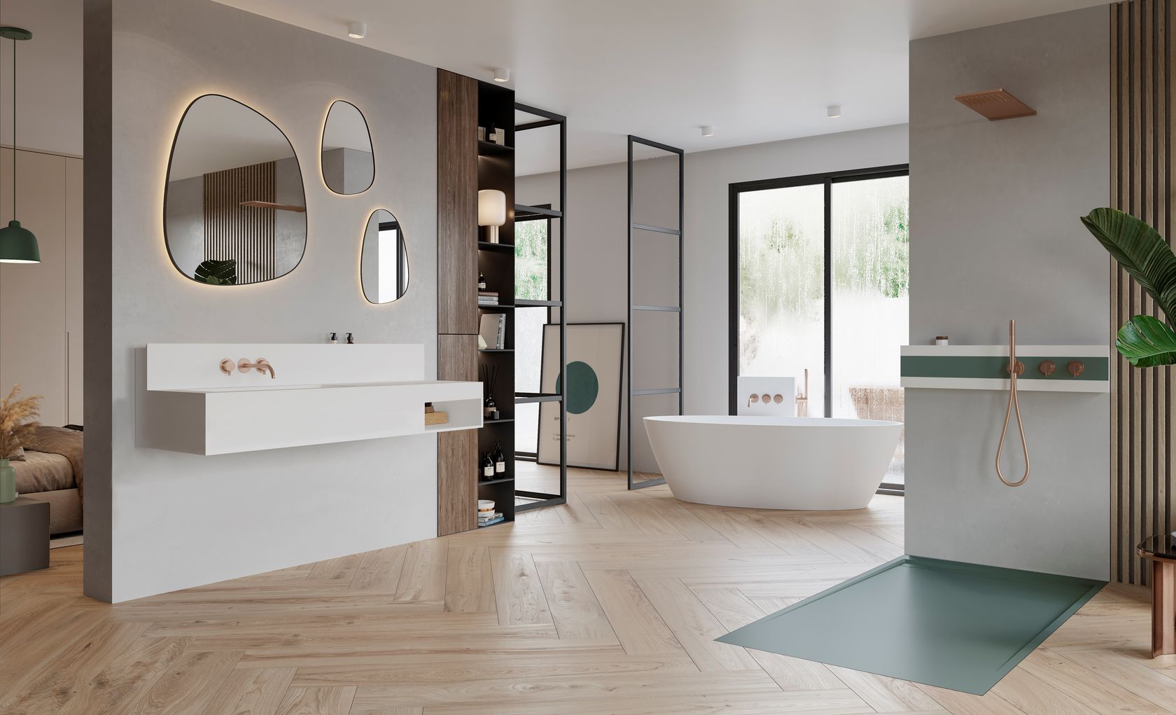 SPACE Vasca da bagno centro stanza ovale By Hidrobox