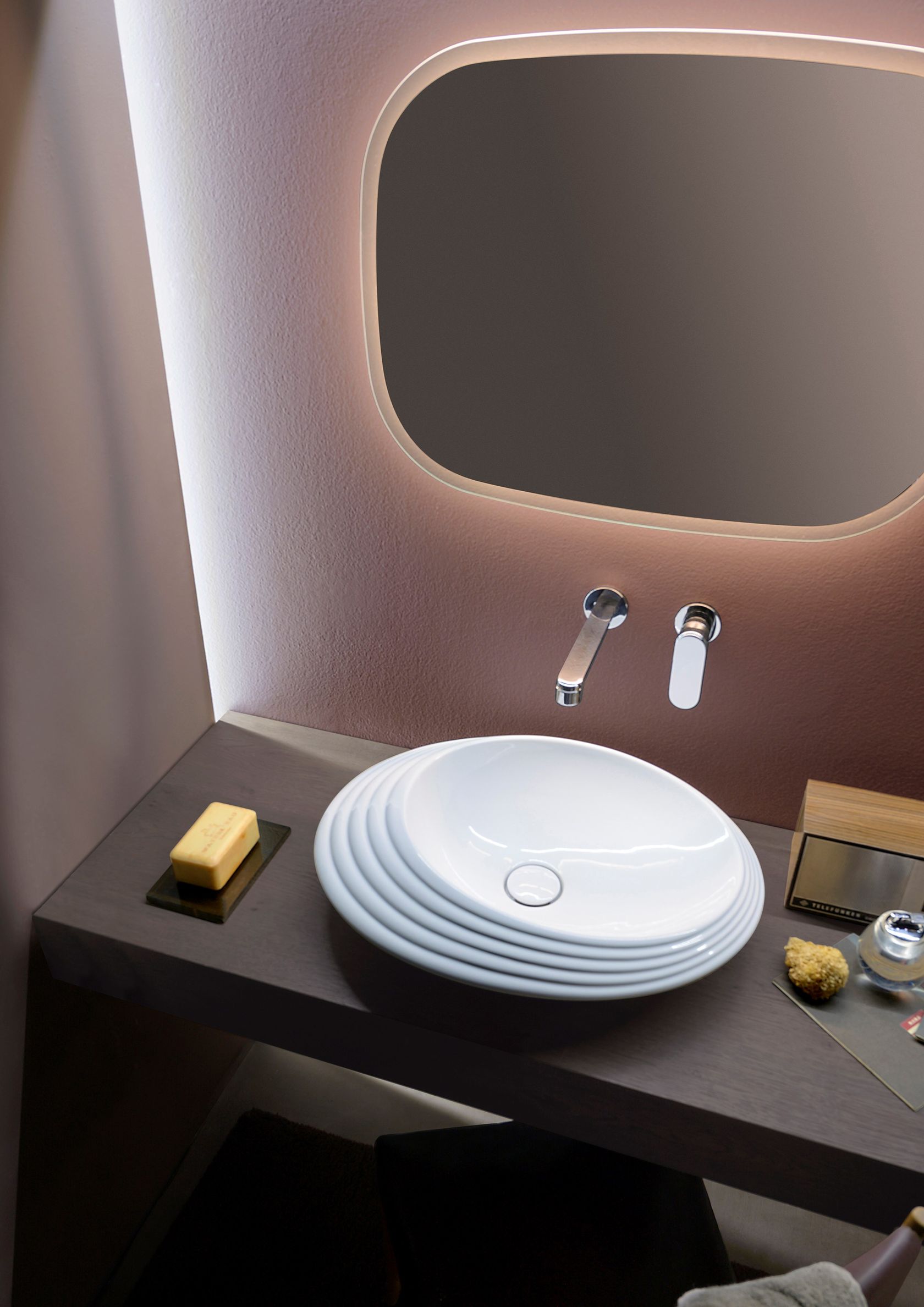 SPIRE+ Washbasin By Ceramica Flaminia | design Elena Salmistraro
