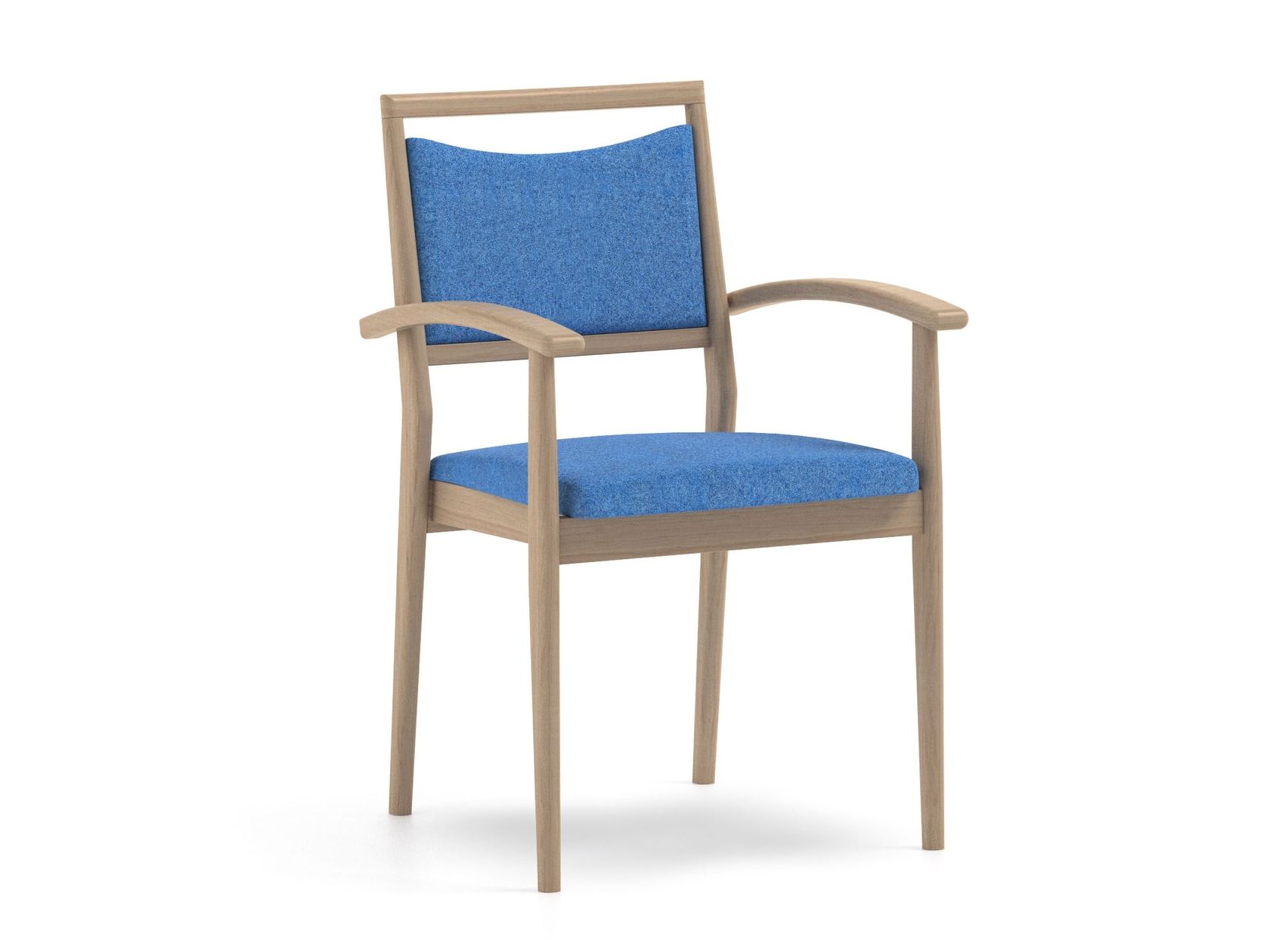 SPRING - HEALTH & CARE Stackable fabric chair with armrests By PIAVAL