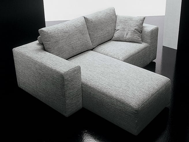 2 seater fabric sofa SQUARE | Sofa with chaise longue Square Collection ...
