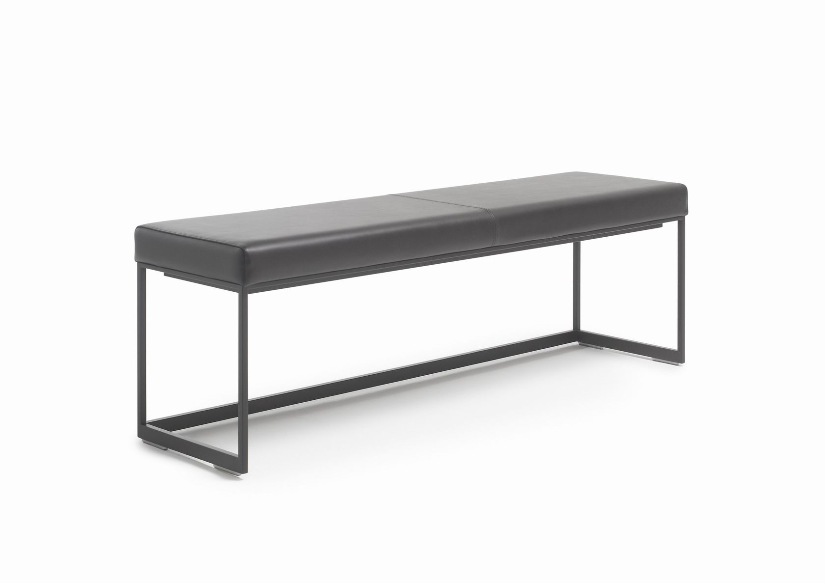 SQUAT | Bench Upholstered leather bench By YOMEI | design André Schelbach
