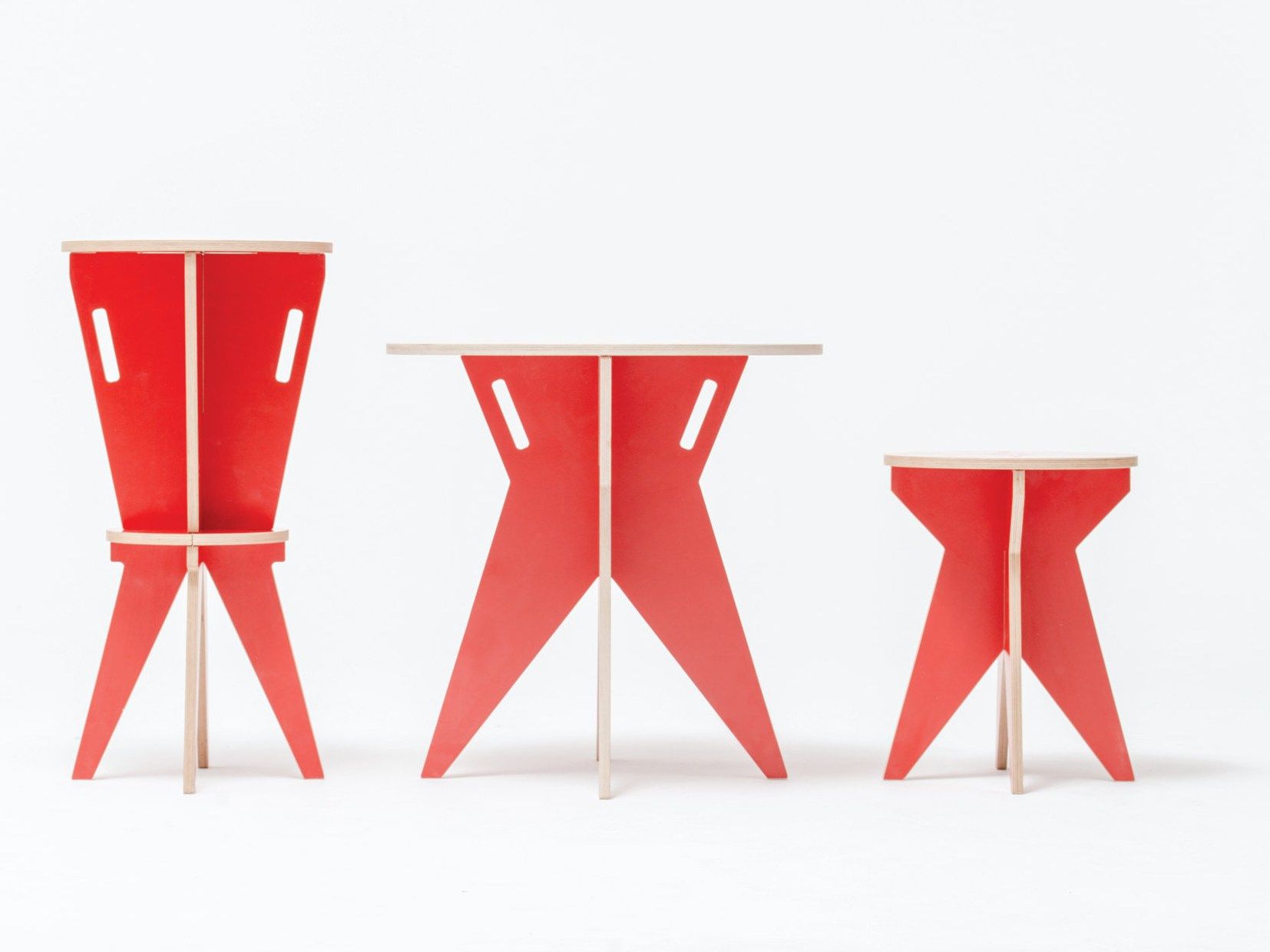 Sgabello alto in compensato ST HOCKER By ST FURNITURE