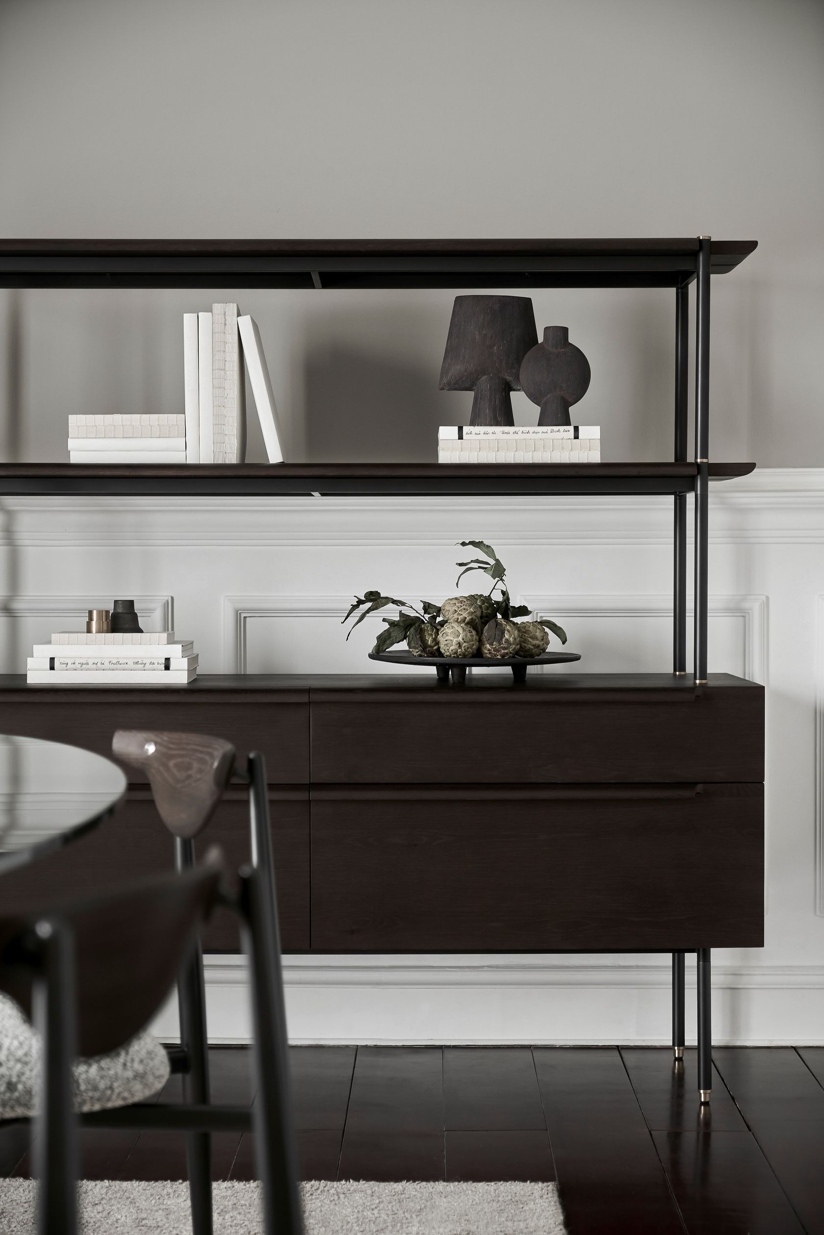 STACKING HIGH Steel and wood sideboard with drawers By District Eight
