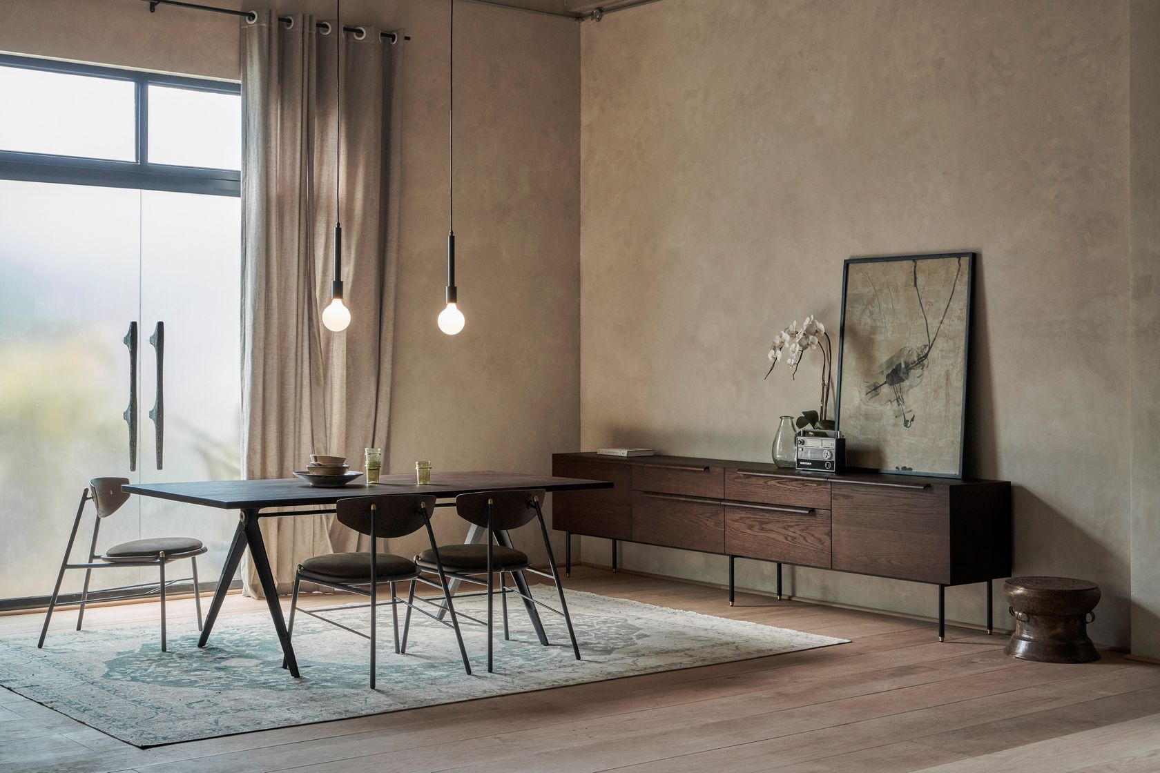 STACKING HIGH Steel and wood sideboard with drawers By District Eight