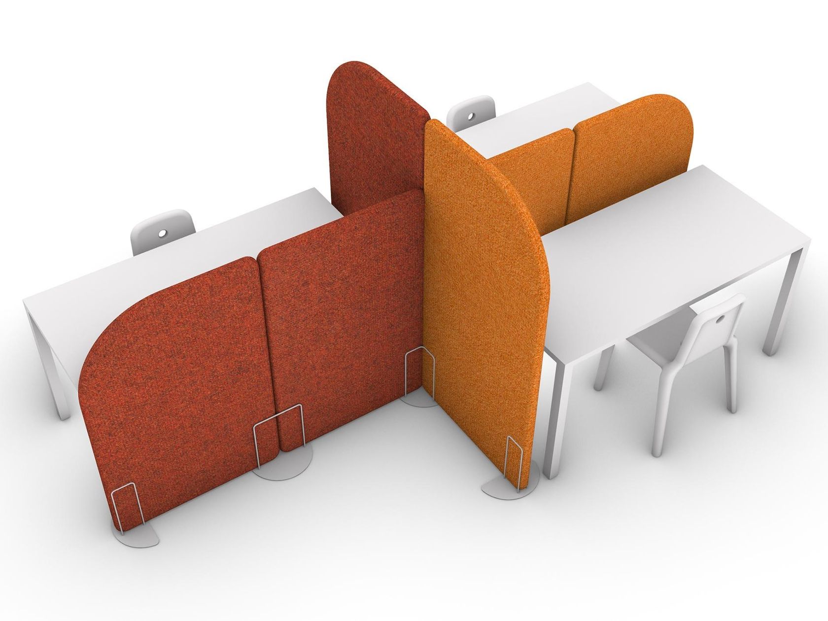 Sound absorbing freestanding fabric office screen STANDING-DIVIDERS By ...