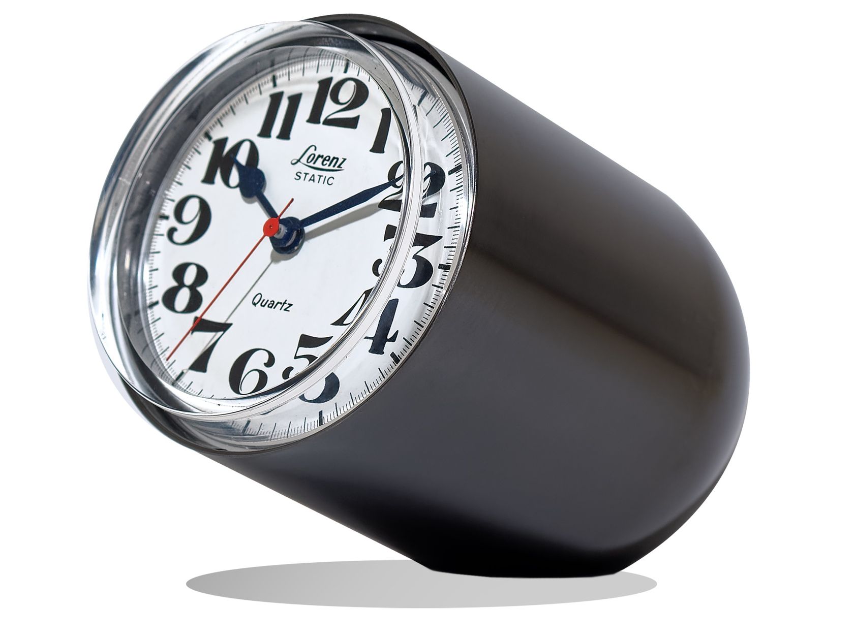 STATIC | Brushed steel clock By Lorenz design Richard Sapper