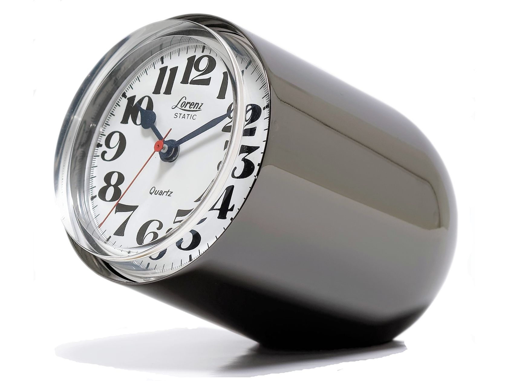 STATIC | Glossy steel clock Glossy steel table clock By Lorenz | design ...